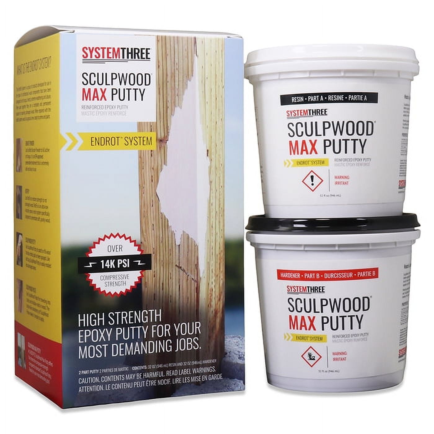 2-Pack of 2-Quart Kit System Three Resins 1620k20 SculpWood Max High ...