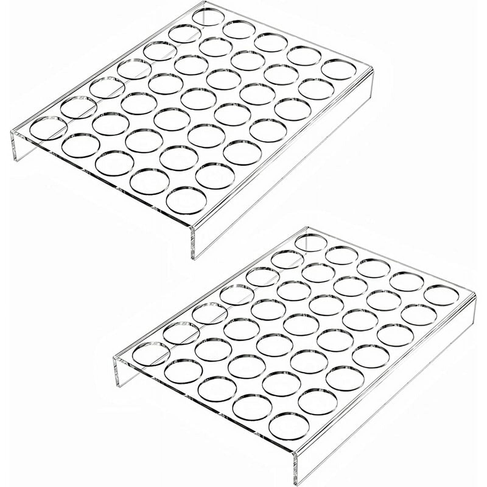 2 Pack of 35 Slots Flat Countertop Coffee Pod Holder K Cup Organizer ...