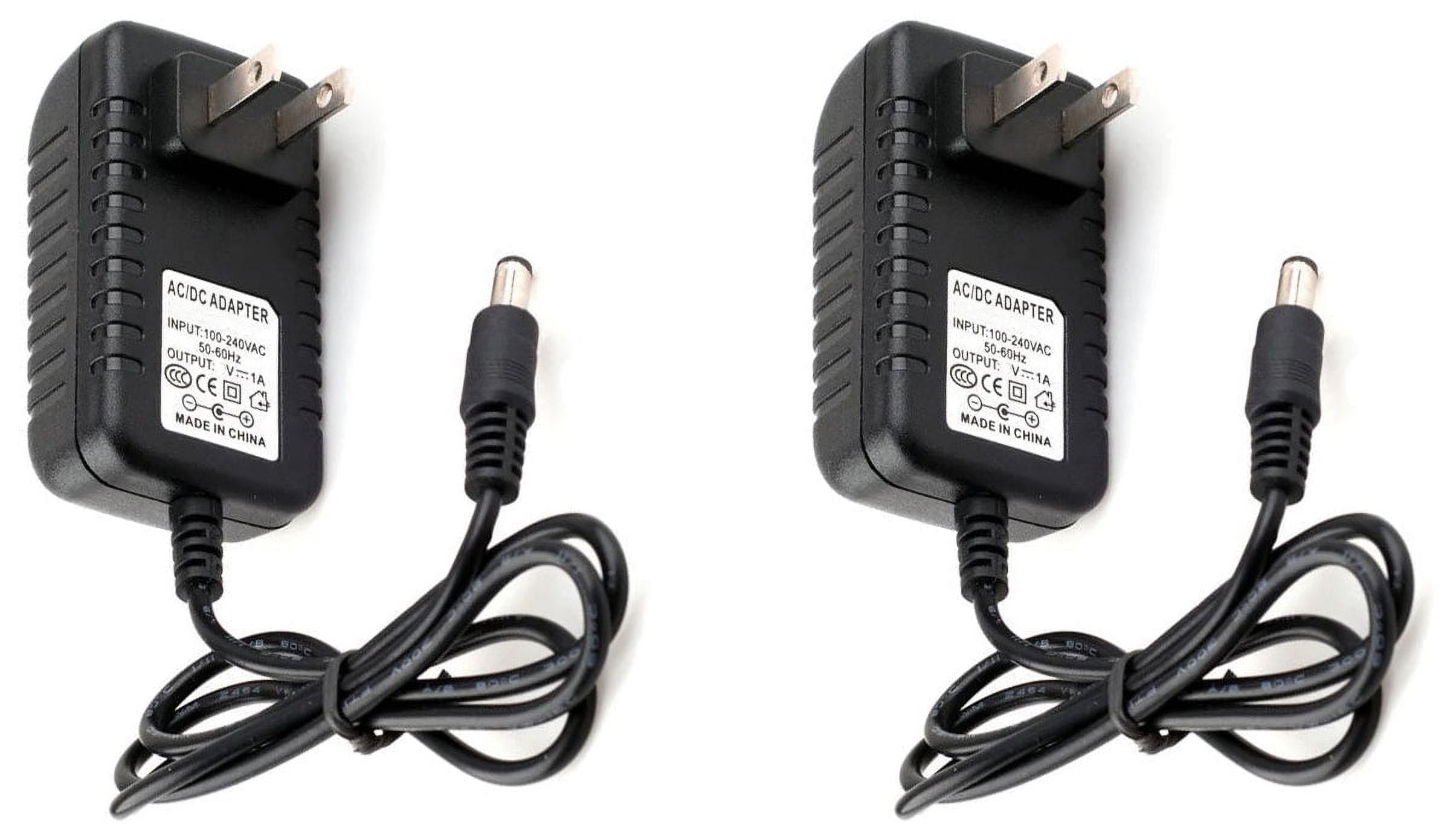 2 Pack of 5 Volt DC, 2 Amp Wall Power Adapter with 5.5mm Barrel Jack, 2 ...