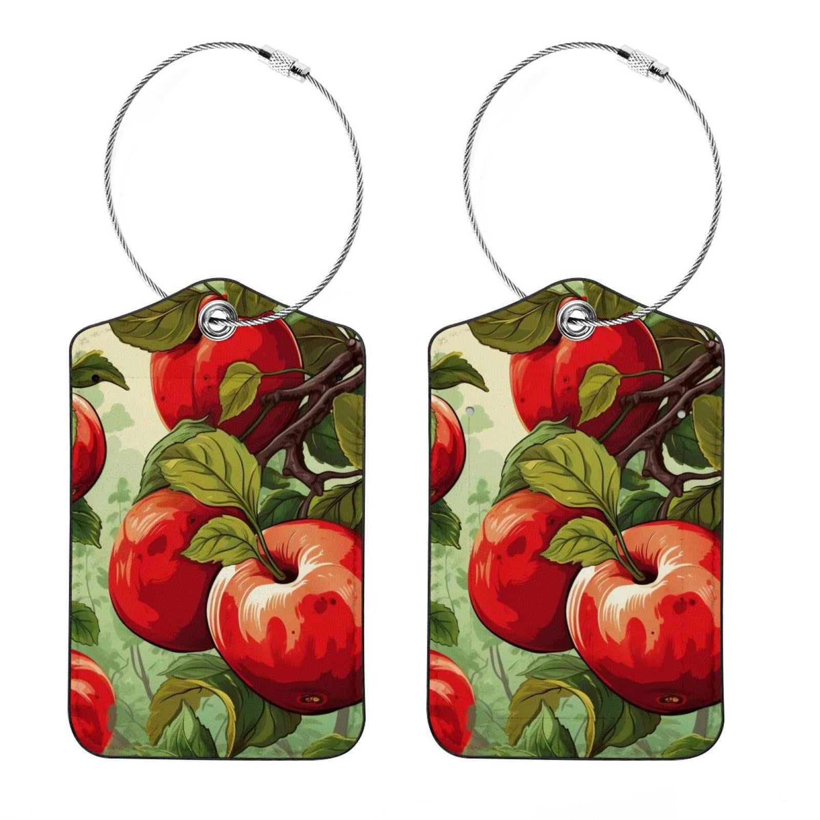 2 Pack of Apple Luggage Tags for Adults Teens,Travel Bag Suitcase ...