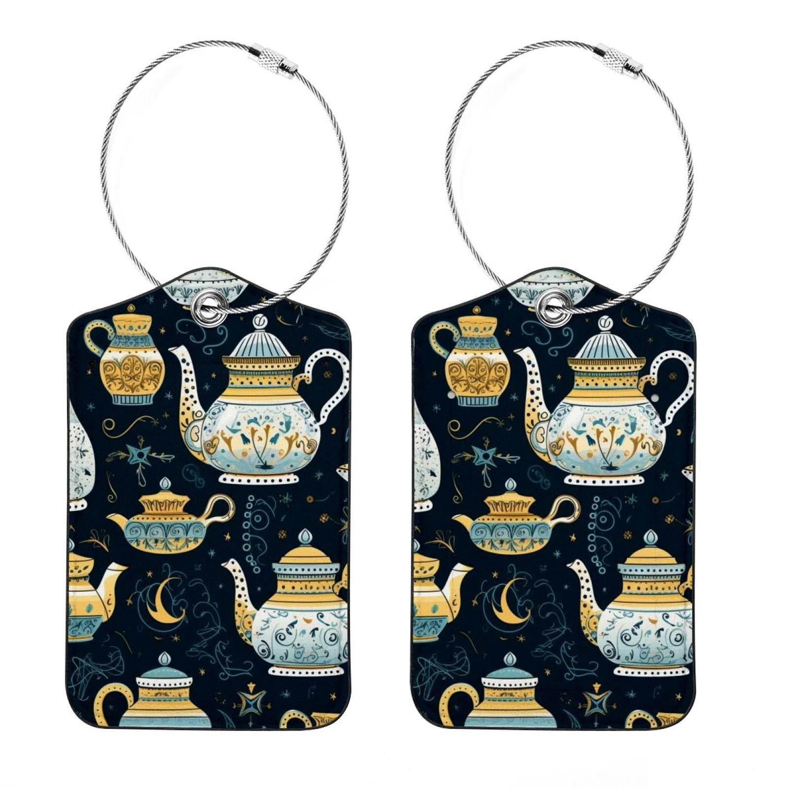 2 Pack of Arabian Tea Kettle Luggage Tags for Adults Teens,Travel Bag ...