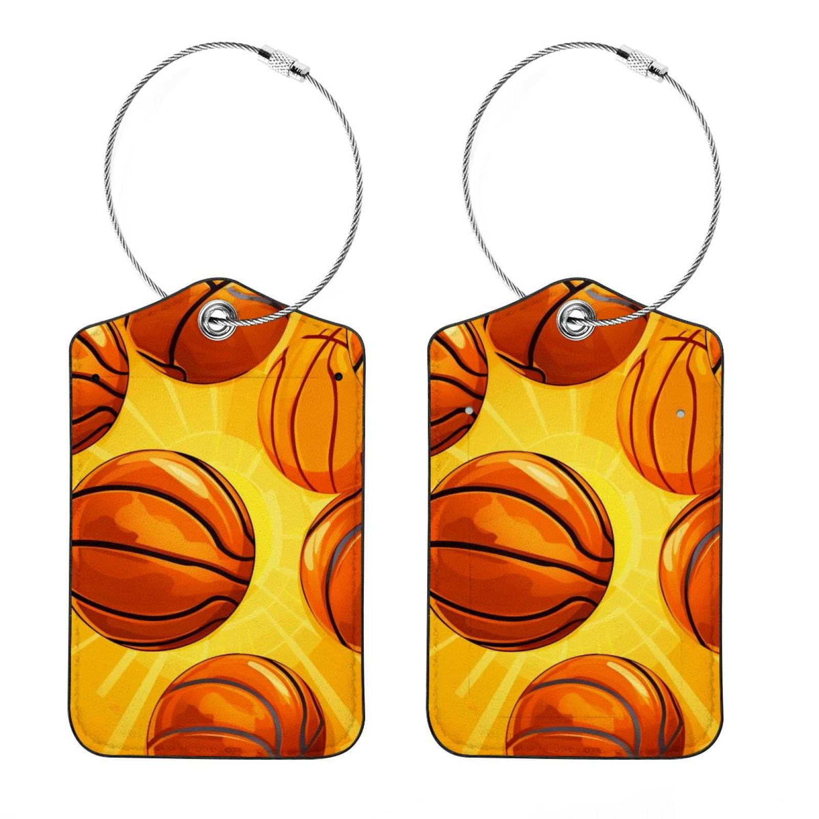 2 Pack of Basketball Luggage Tags for Adults Teens,Travel Bag Suitcase ...