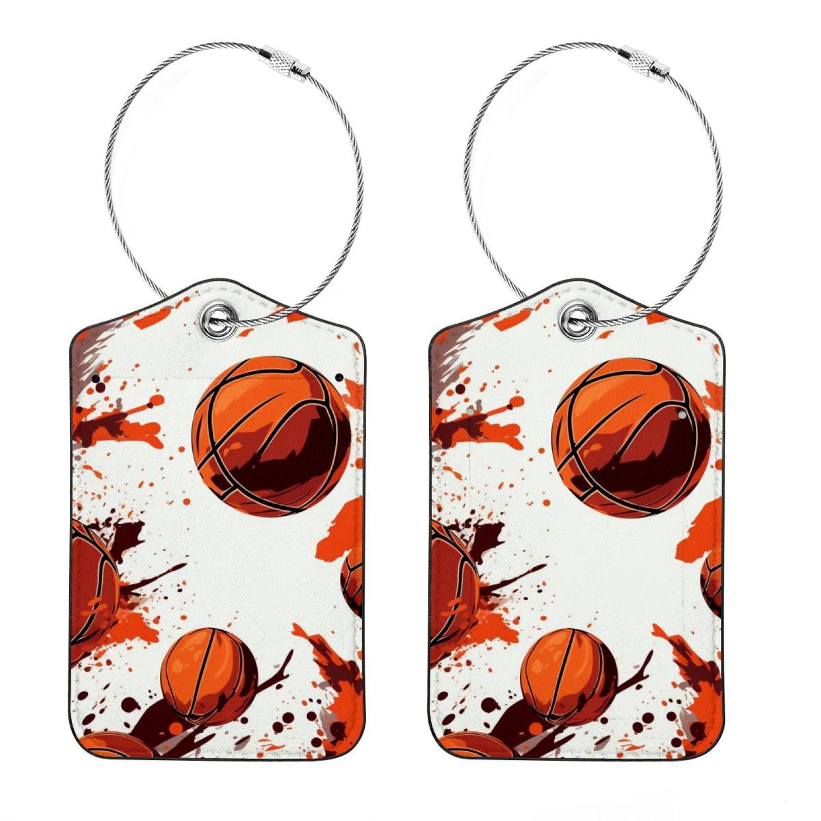 2 Pack of Basketball Luggage Tags for Adults Teens,Travel Bag Suitcase ...