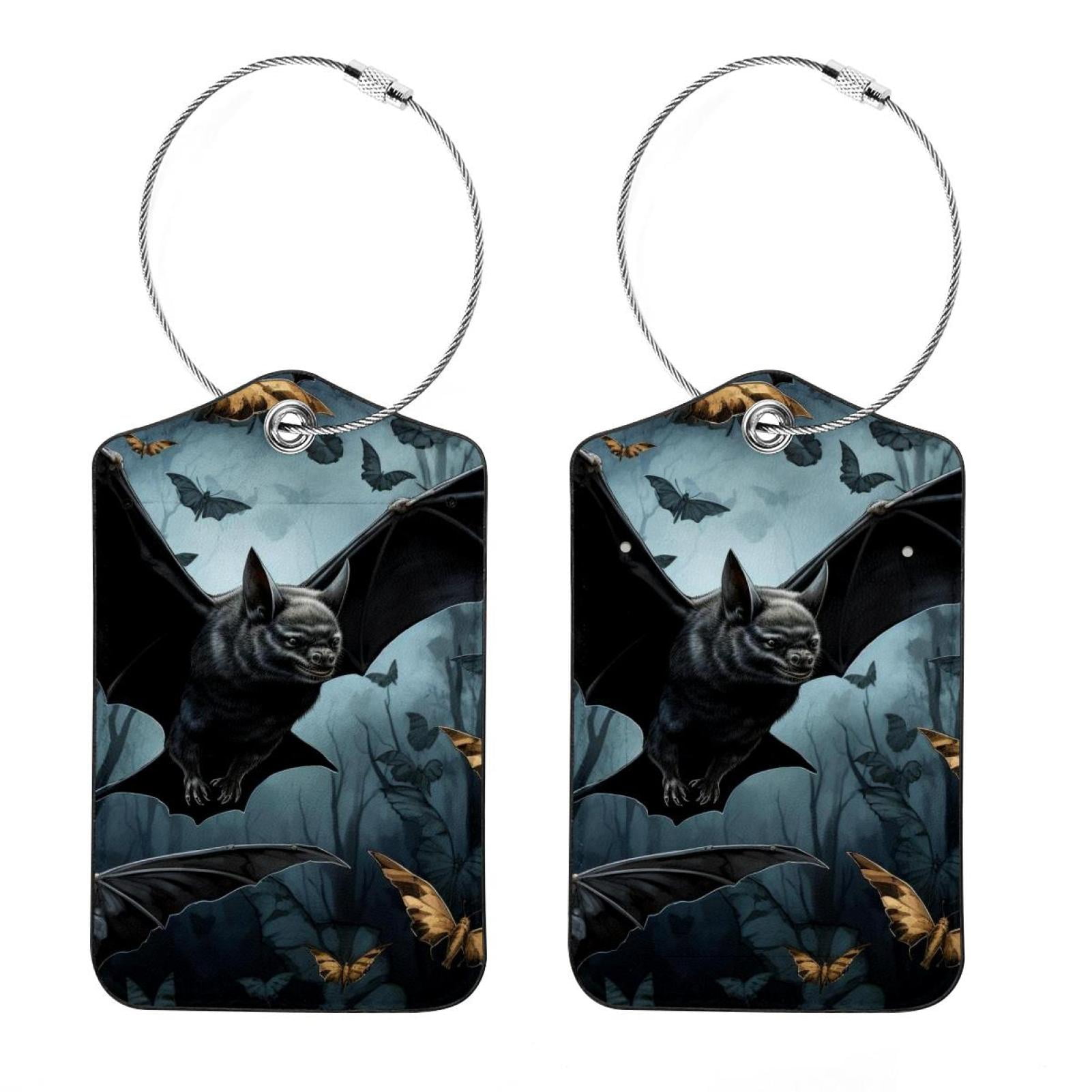 2 Pack of Bat Luggage Tags for Adults Teens,Travel Bag Suitcase Labels ...
