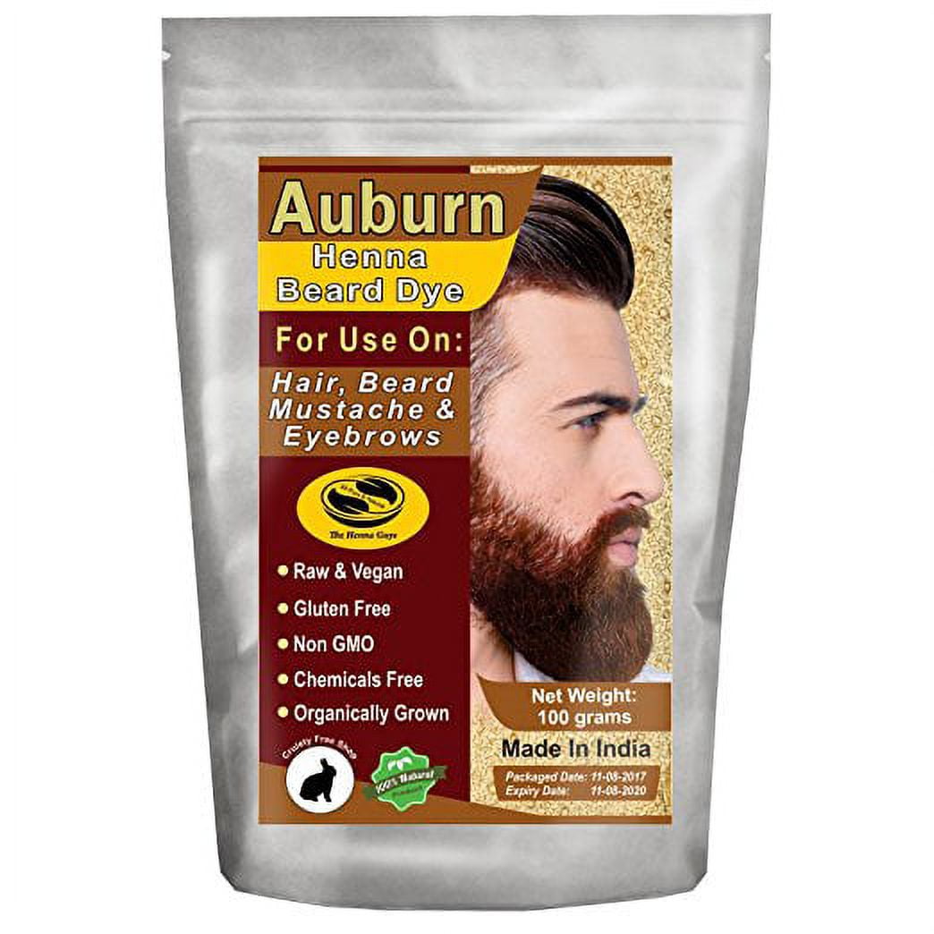 2 Pack of Burgundy Henna Beard Dye For Men 100 Grams - The Henna Guys ...