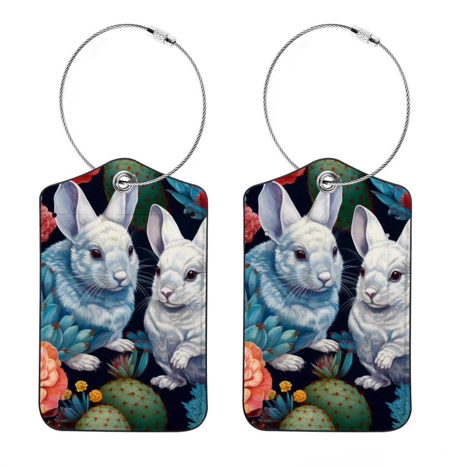 2 Pack of Chinchilla Luggage Tags for Adults Teens,Travel Bag Suitcase ...