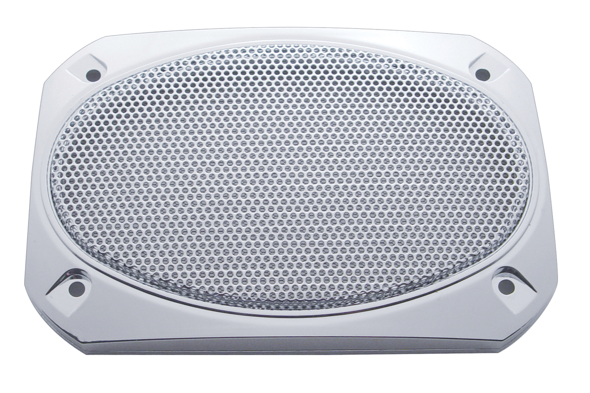2 Pack of Chrome 6-3/8" X 4-5/16" Speaker Covers For Various Peterbilt ...