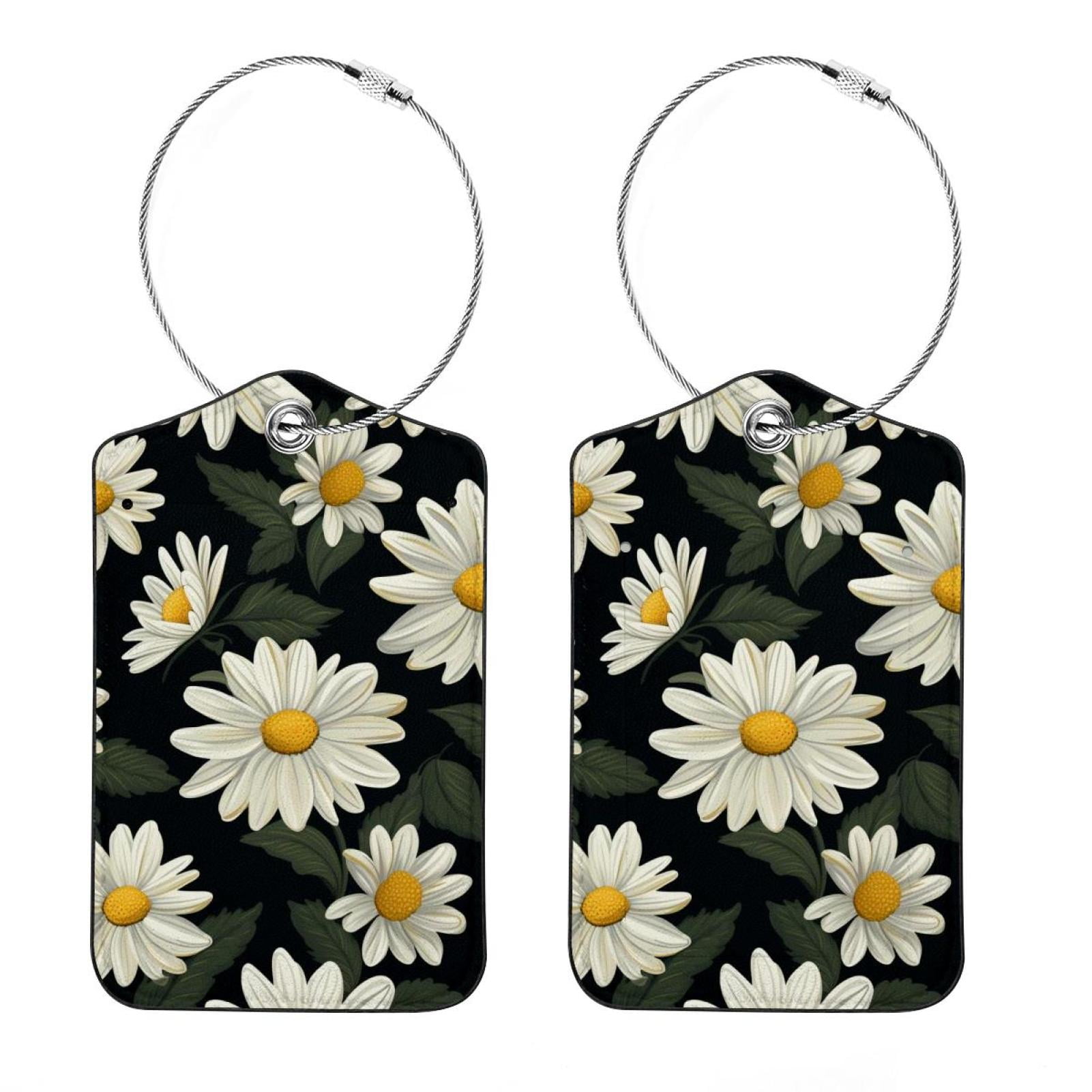 2 Pack of Daisy Luggage Tags for Adults Teens,Travel Bag Suitcase ...