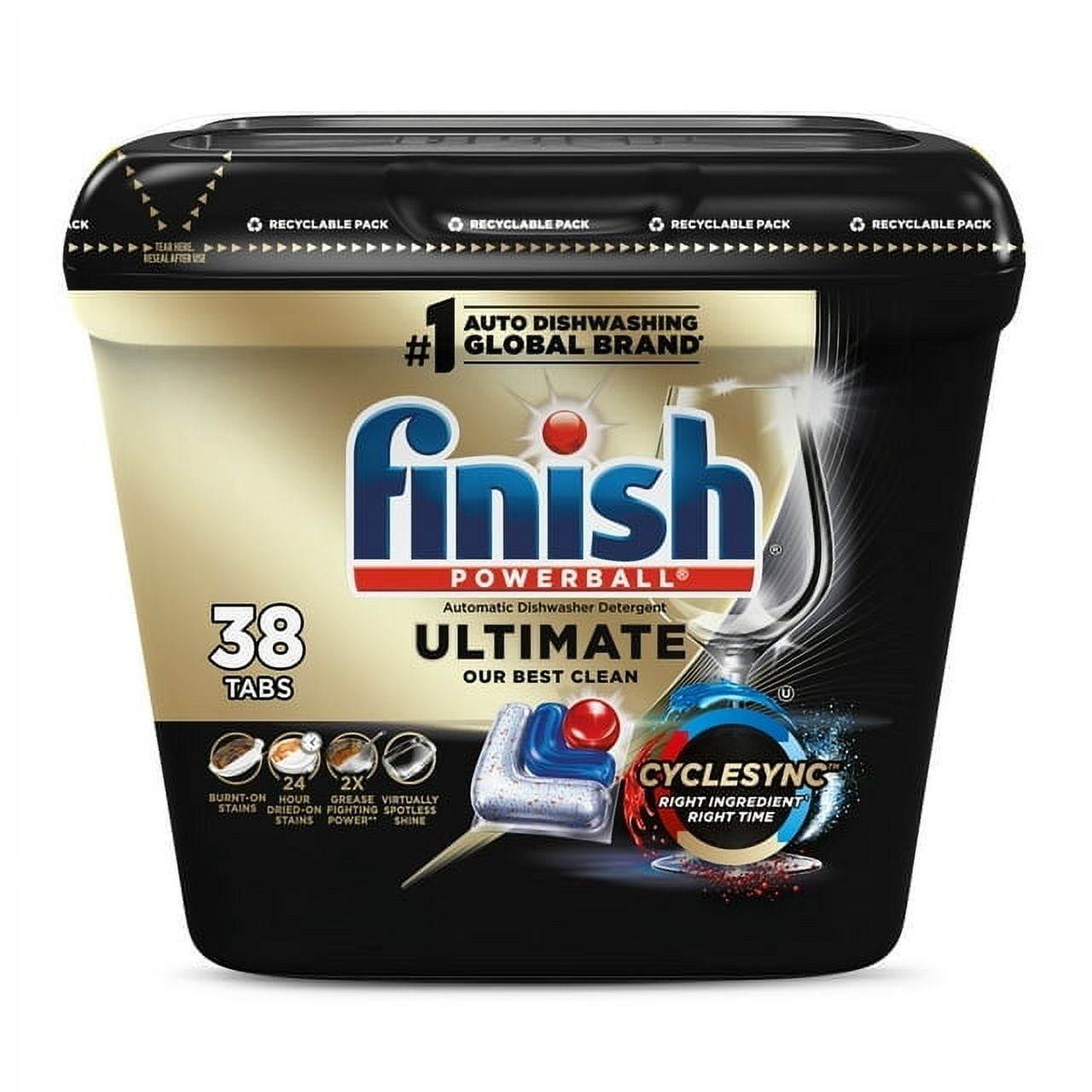 2 Pack of Finish Ultimate Dishwasher Detergent, Premium Dishwashing ...