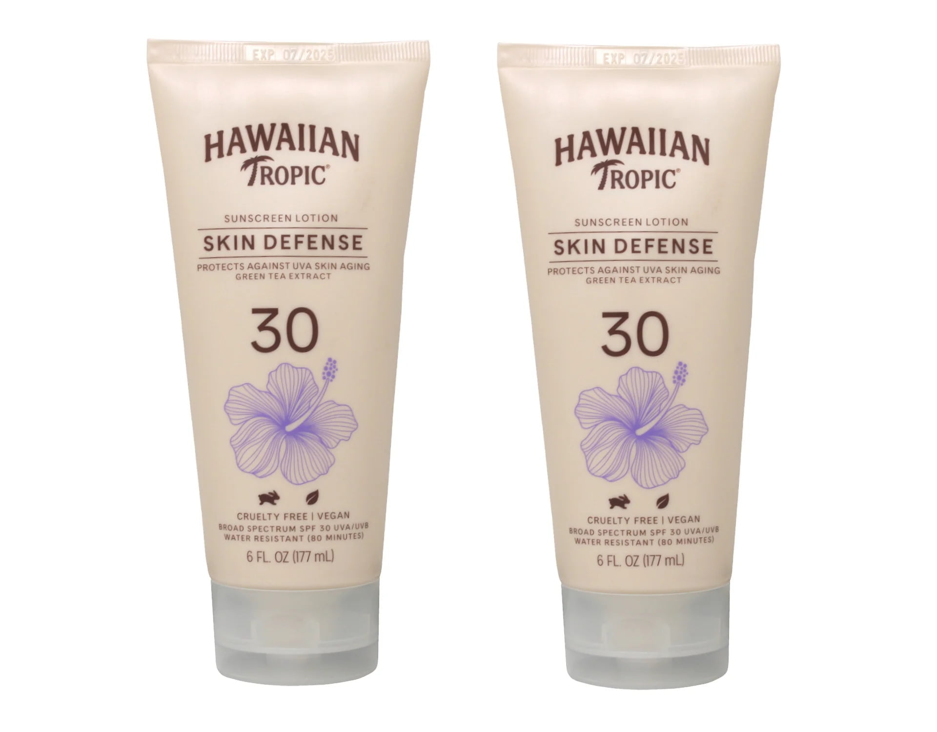 2 Pack of Hawaiian Tropic Antioxidant Sunscreen Lotion SPF 30, 6 Ounce ...