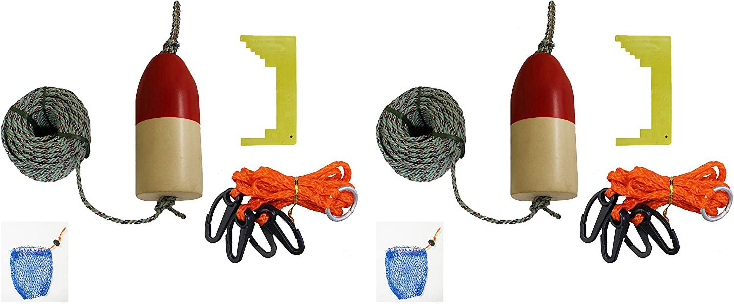2-Pack of KUFA Crab Trap Accessory Kit (100' Lead Core Rope, Caliper ...