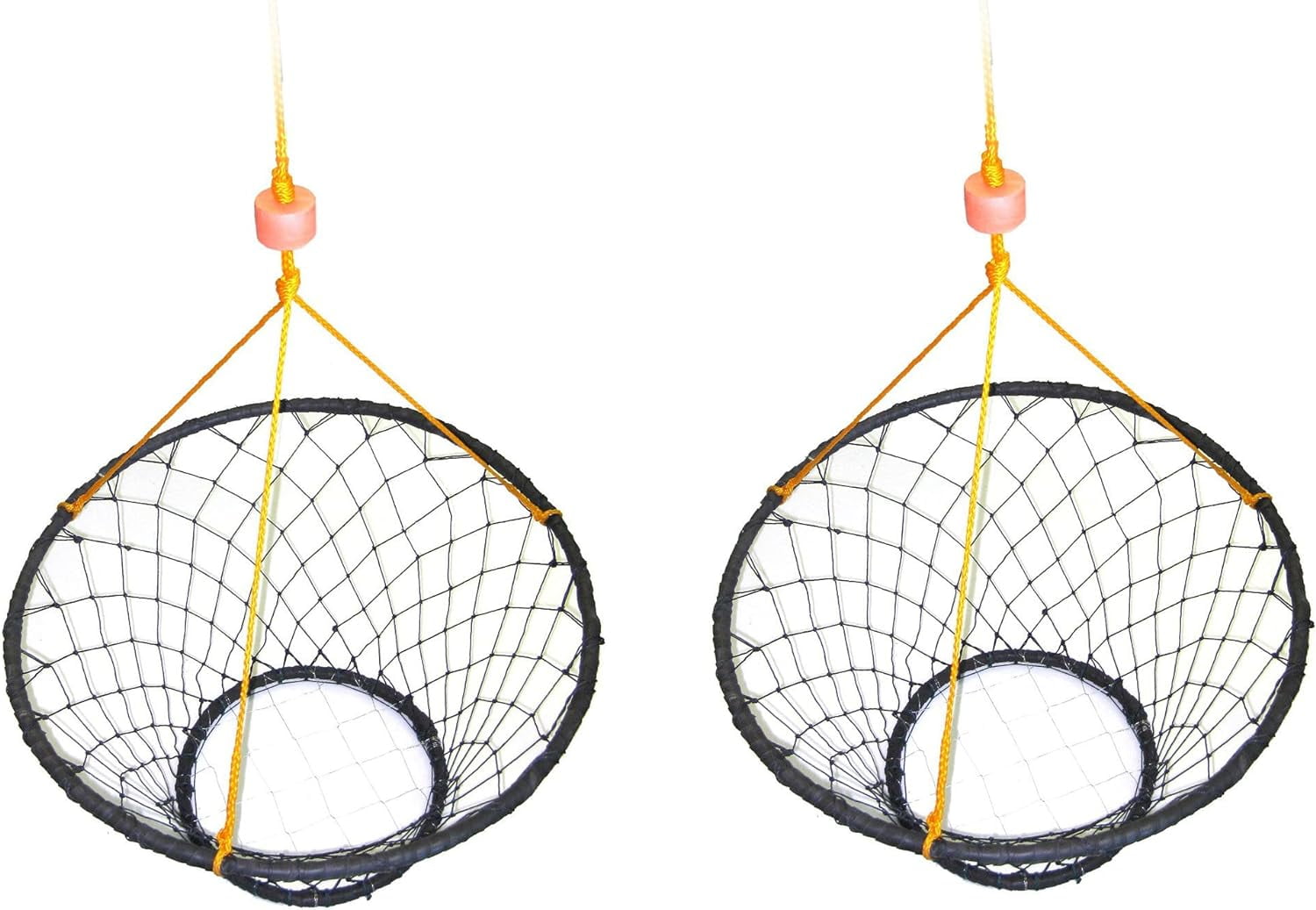 2-Pack of KUFA Rubber Wrapped Steel Ring Crab Trap (Size:ø30) with 50 ...