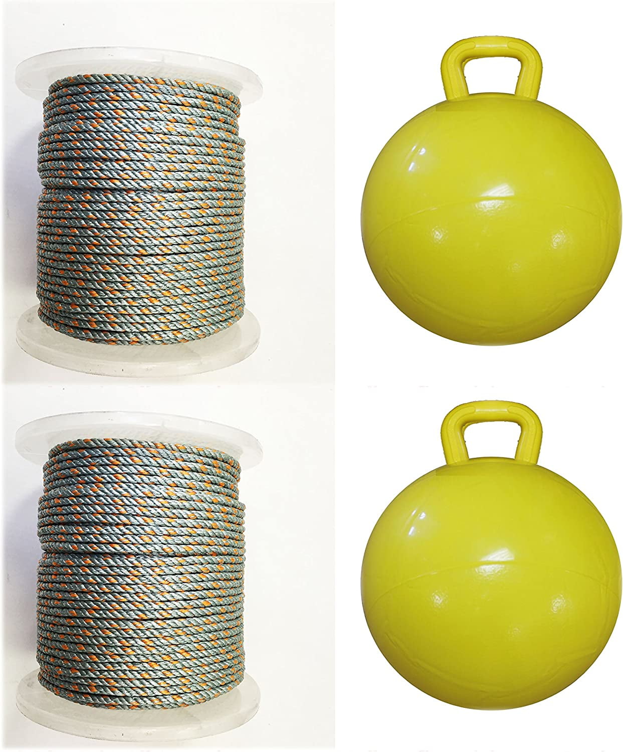 2 Pack of KUFA Sports Ø1/4" x 400' Lead Rope and Yellow Flaot Combo for ...