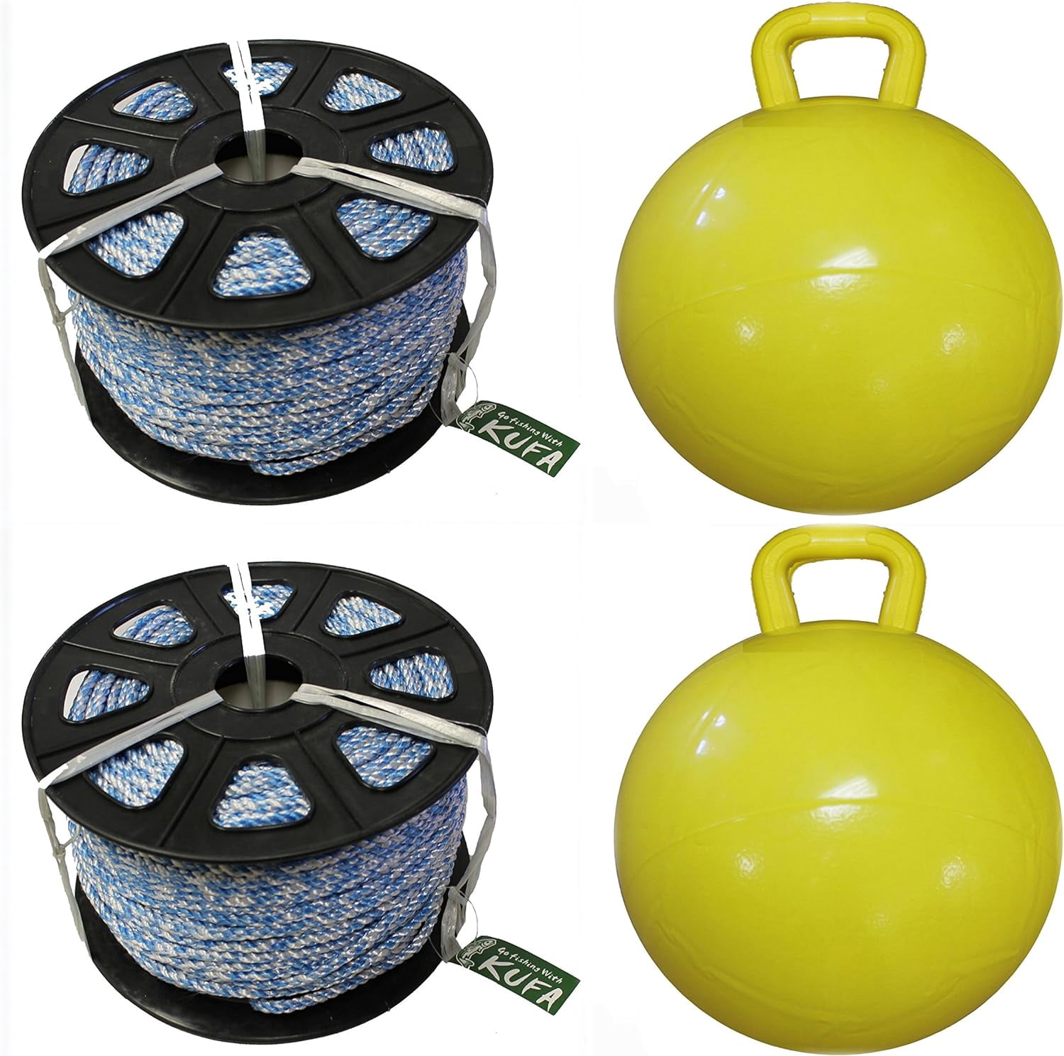 2 Pack of KUFA Sports Ø1/4" x 400' Non Lead Sinking Line and Flaot ...