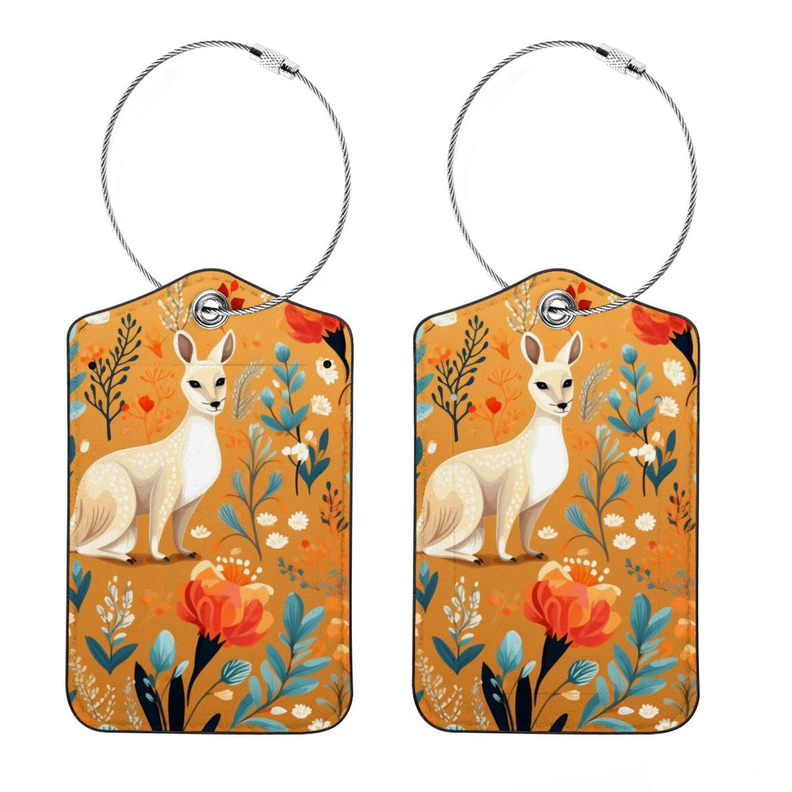 2 Pack of Kangaroo Luggage Tags for Adults Teens,Travel Bag Suitcase ...