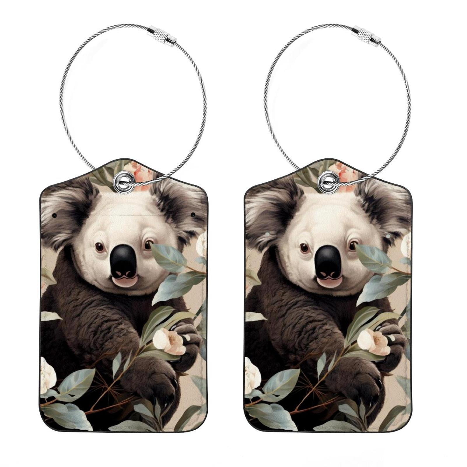 2 Pack of Koala Luggage Tags for Adults Teens,Travel Bag Suitcase ...