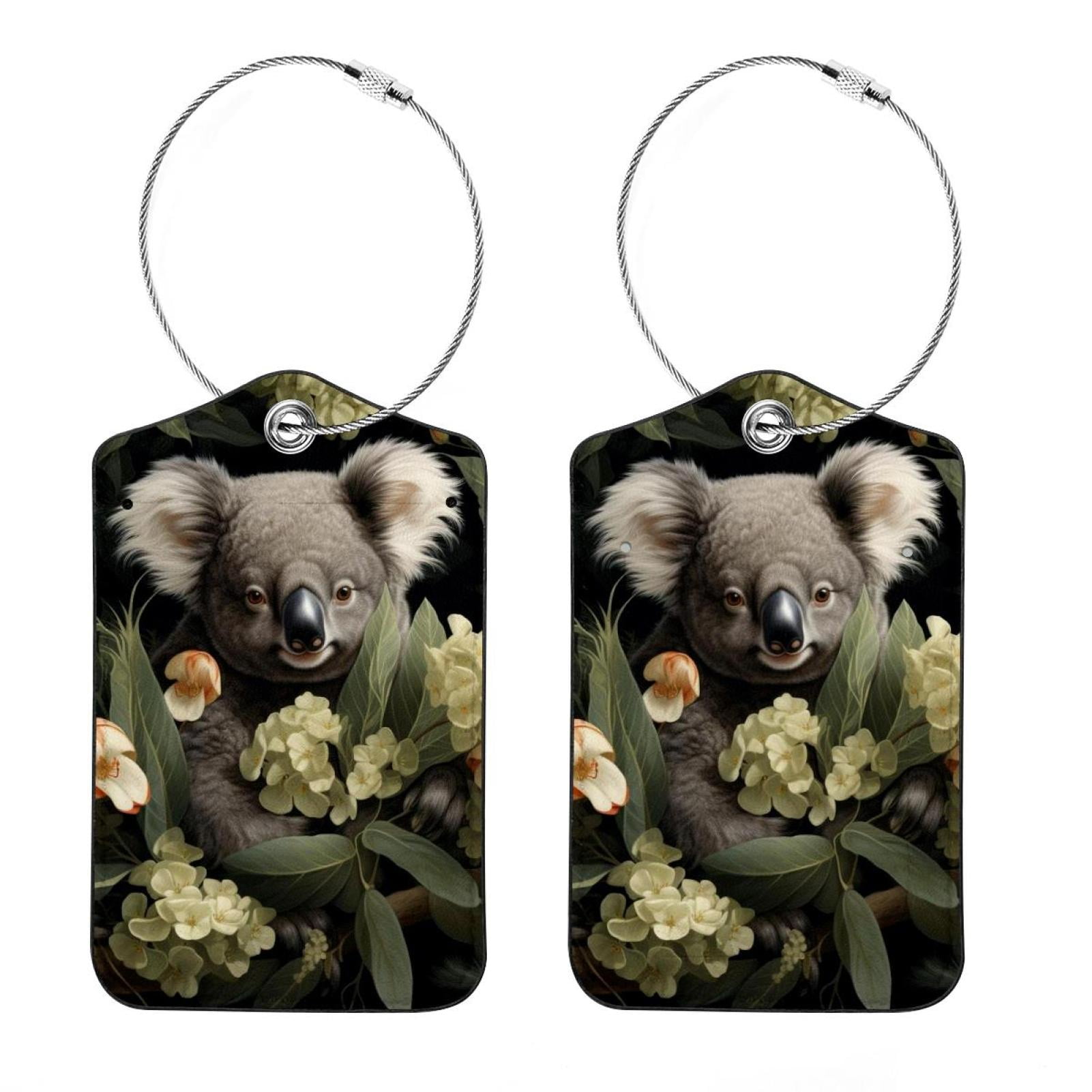 2 Pack of Koala Luggage Tags for Adults Teens,Travel Bag Suitcase ...