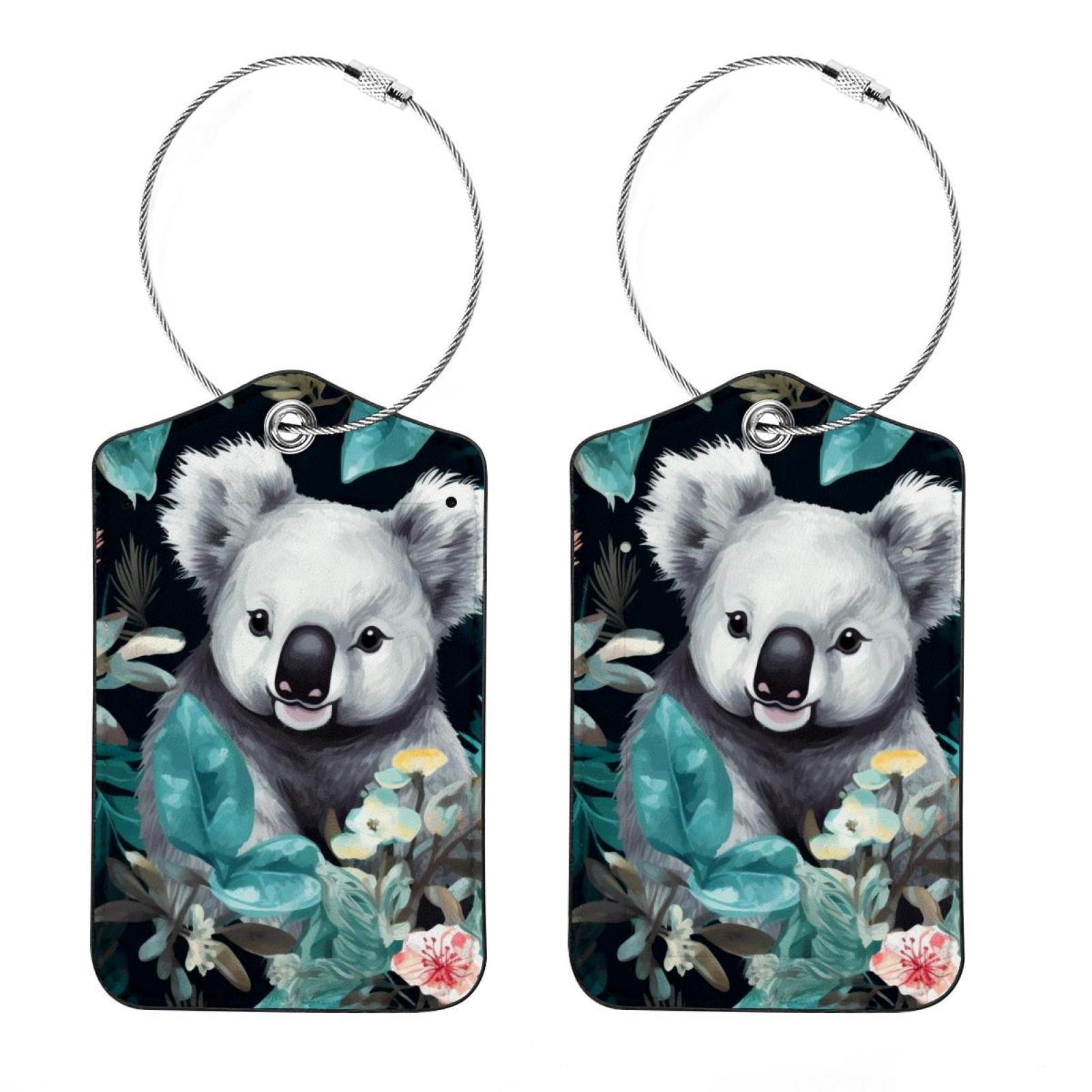 2 Pack of Koala Luggage Tags for Adults Teens,Travel Bag Suitcase ...