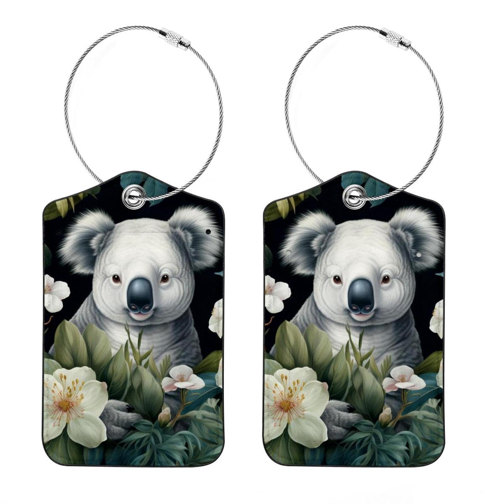 2 Pack of Koala Luggage Tags for Adults Teens,Travel Bag Suitcase ...