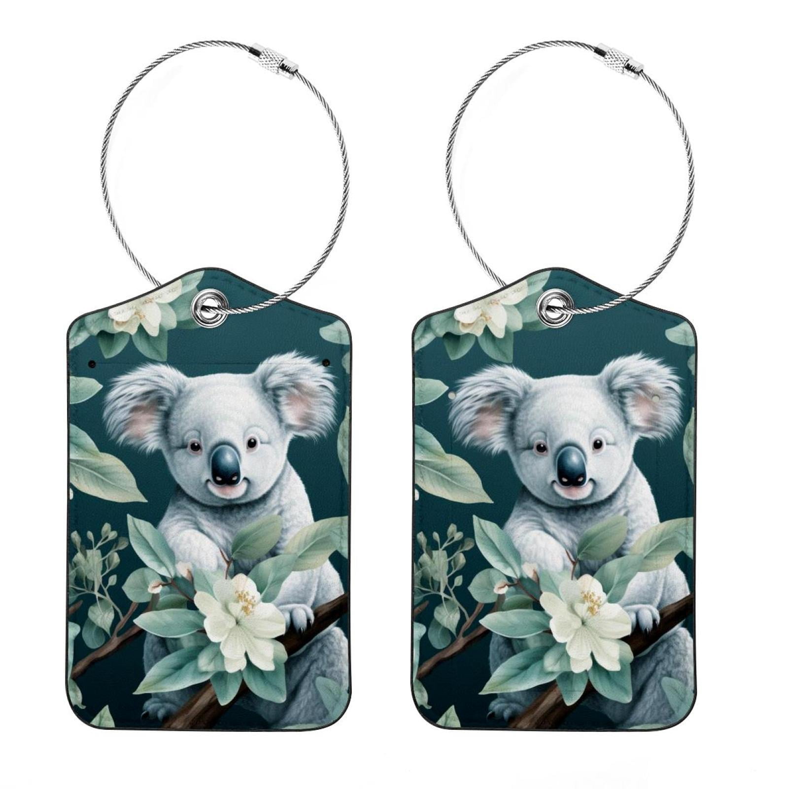 2 Pack of Koala Luggage Tags for Adults Teens,Travel Bag Suitcase ...