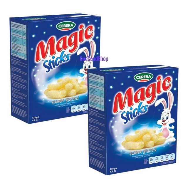 2 Pack of MAGIC CORN STICKS BLUE (VANILLA) 130GR-Sweet glazed corn ...