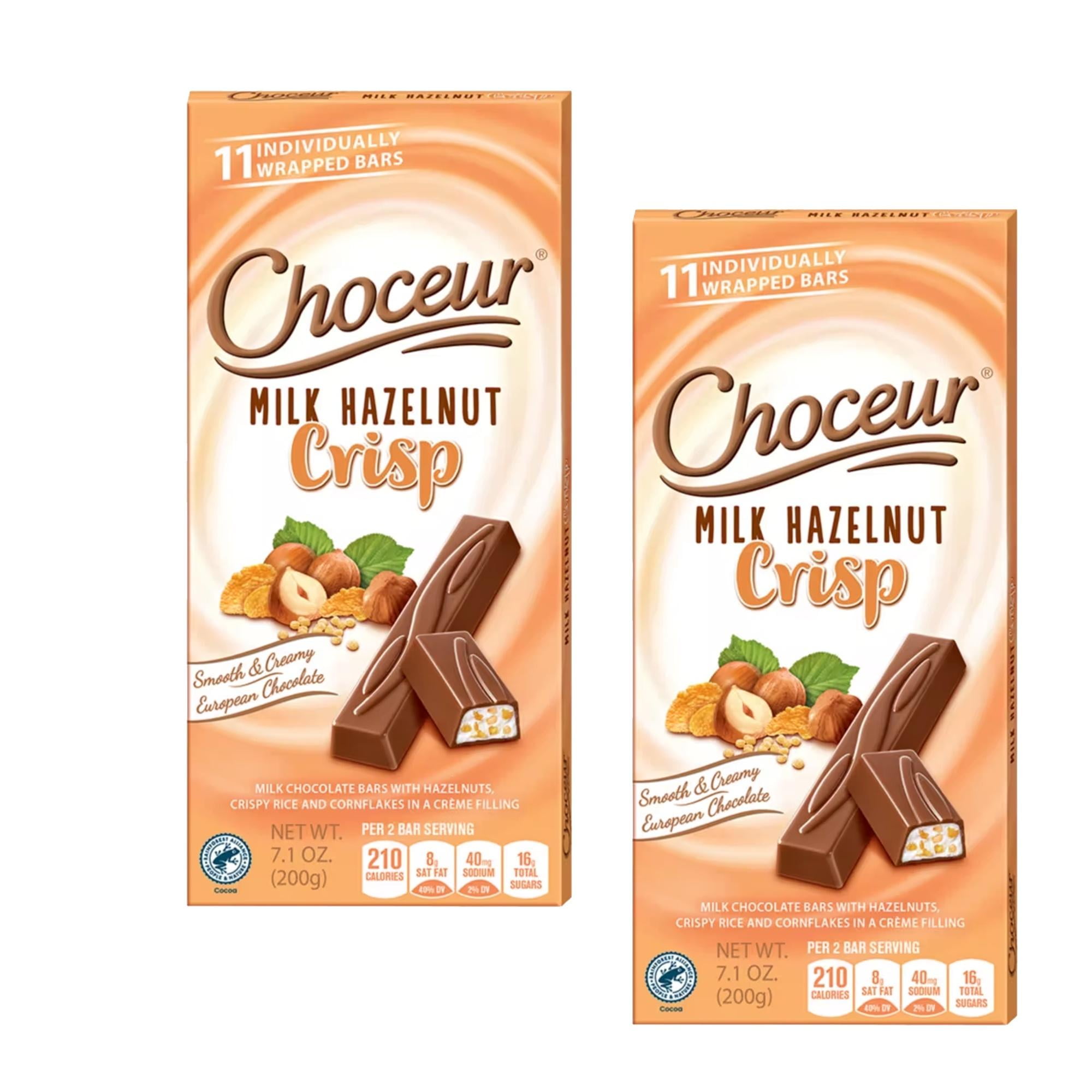2 Pack of Milk Hazelnut Crisp - Filled Mini Chocolate Bars | (5.29 Oz ...
