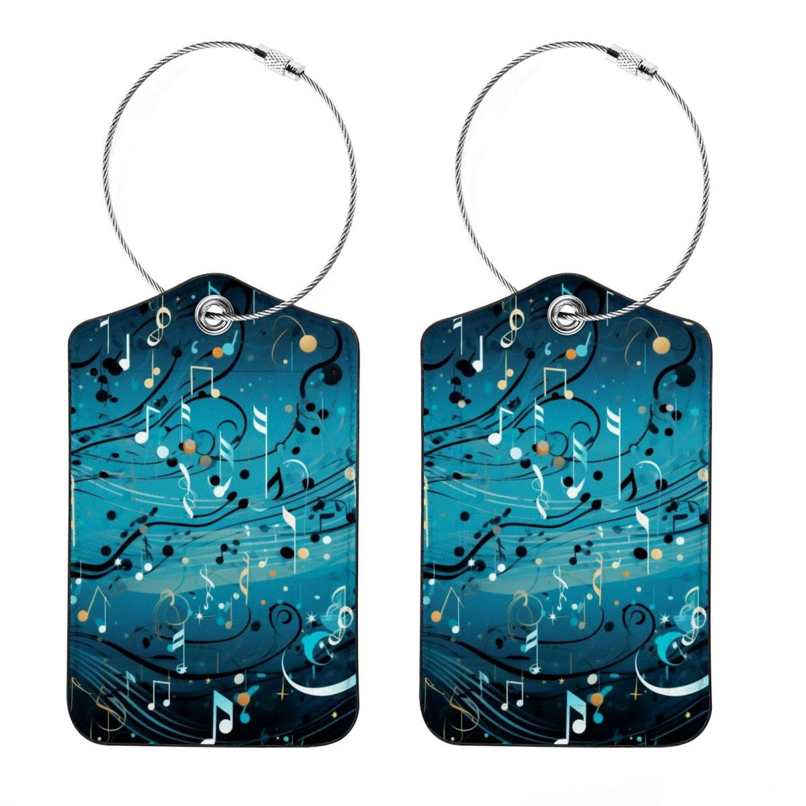 2 Pack of Music Note Luggage Tags for Adults Teens,Travel Bag Suitcase ...