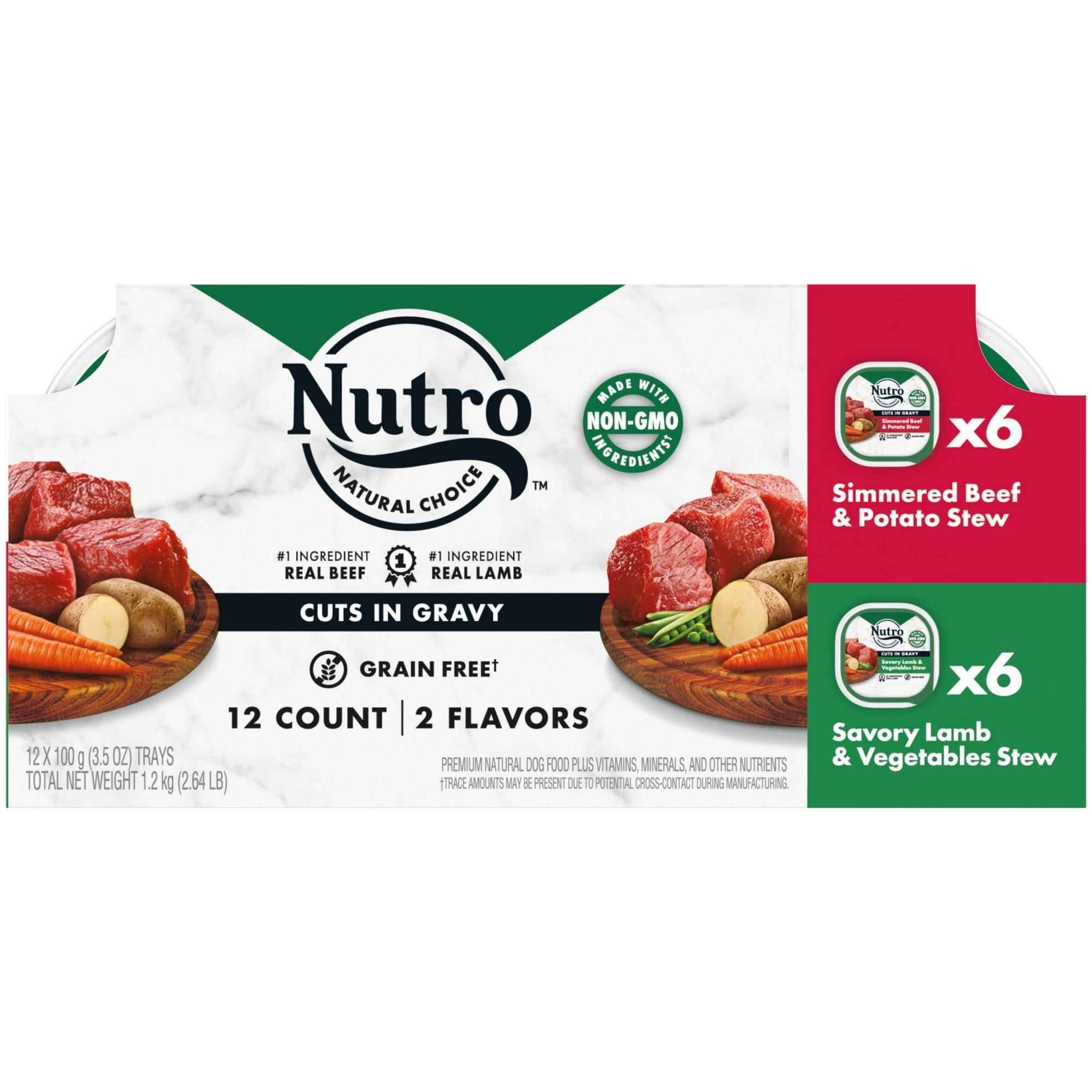 2 Pack of Nutro Natural Choice Gravy Wet Dog Food Variety Pack, Grain ...
