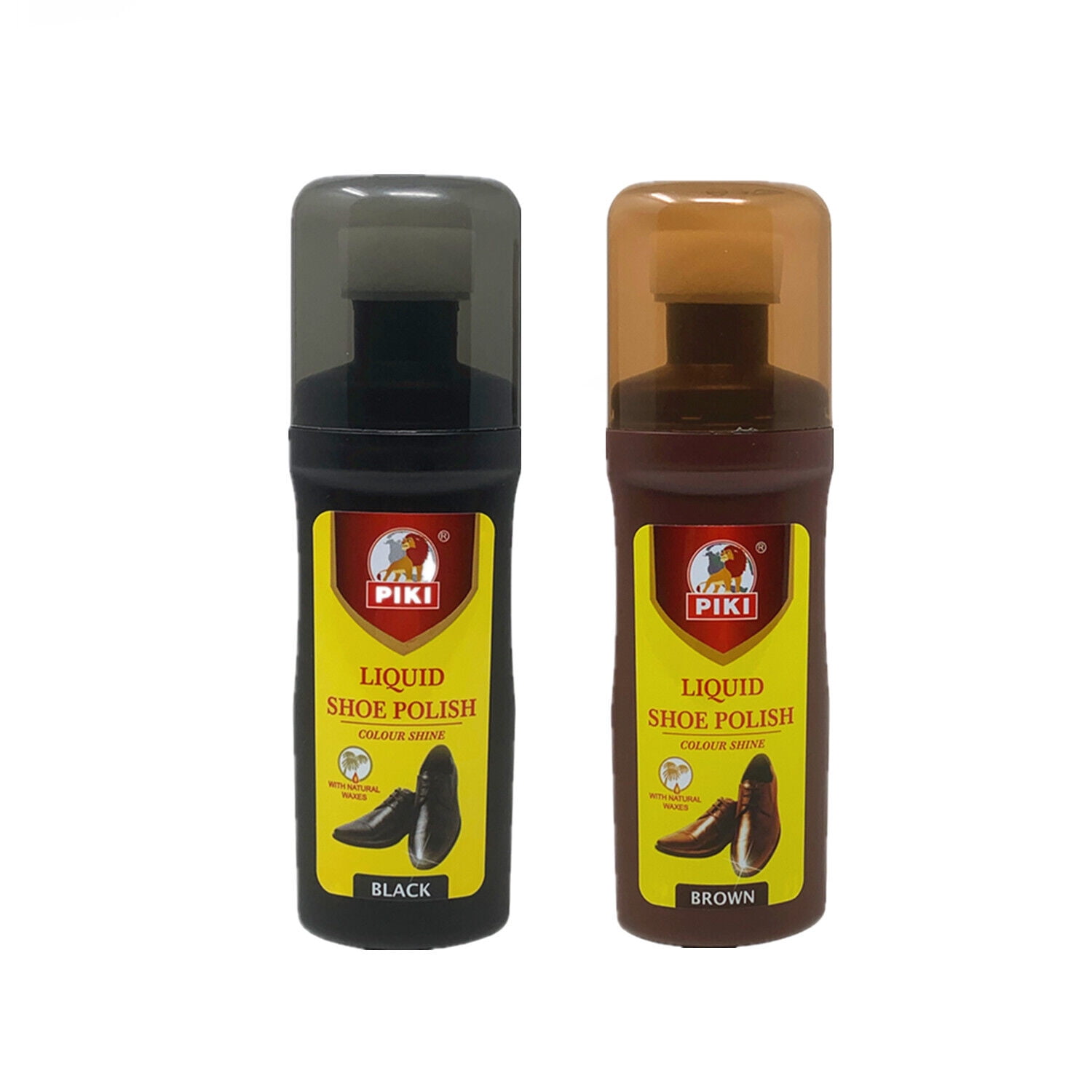 PIKI 2 Pack Instant Liquid Shoe Polish, Black and Brown, 60ML (2oz ...