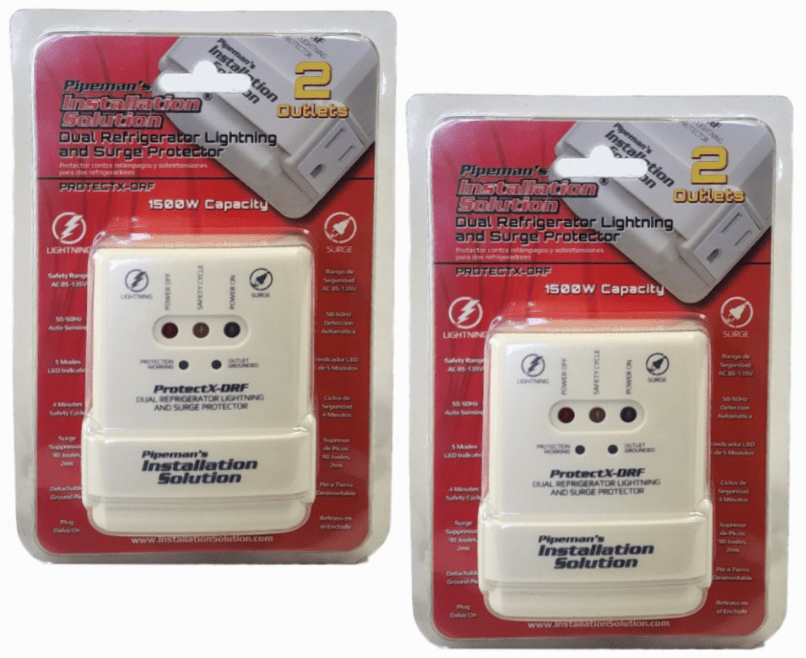 2 Pack of Pipeman's Installation Solution 115V Surge Protector 1500 W ...