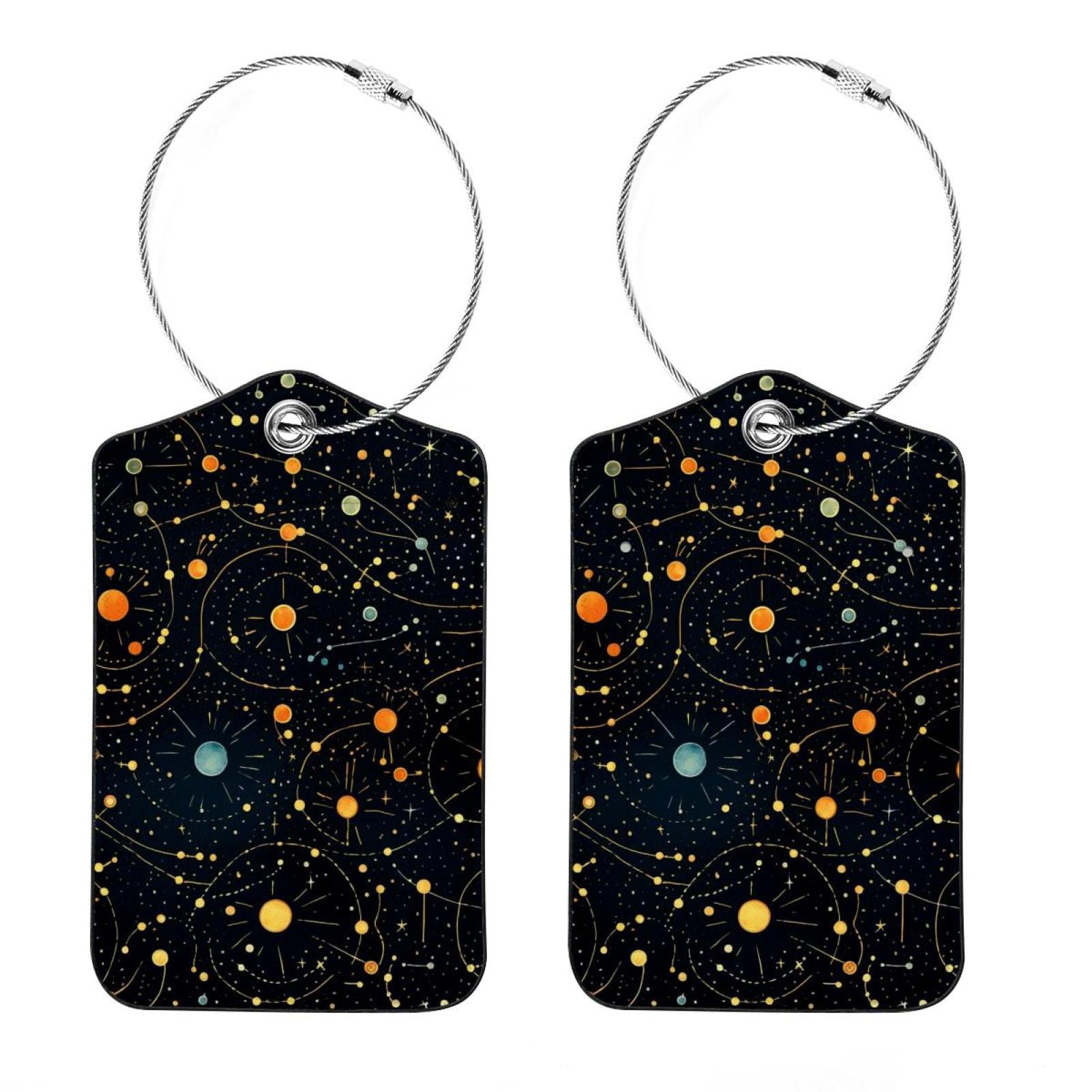2 Pack of Planet Star Luggage Tags for Adults Teens,Travel Bag Suitcase ...