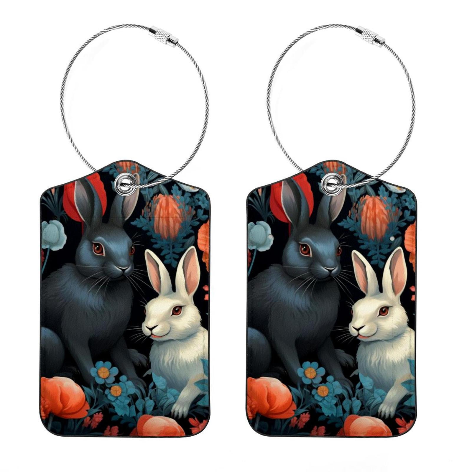 2 Pack of Rabbit Bunny Luggage Tags for Adults Teens,Travel Bag ...