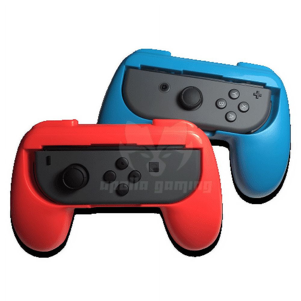 2-Pack of Red/Blue Controller Grips for the Nintendo Switch Joycons ...