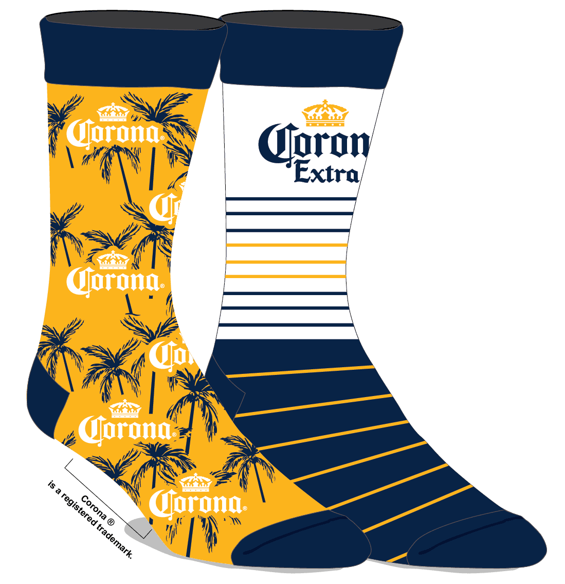 2-Pack of Refreshing Corona Adult Crew Socks - Sip into Style and ...