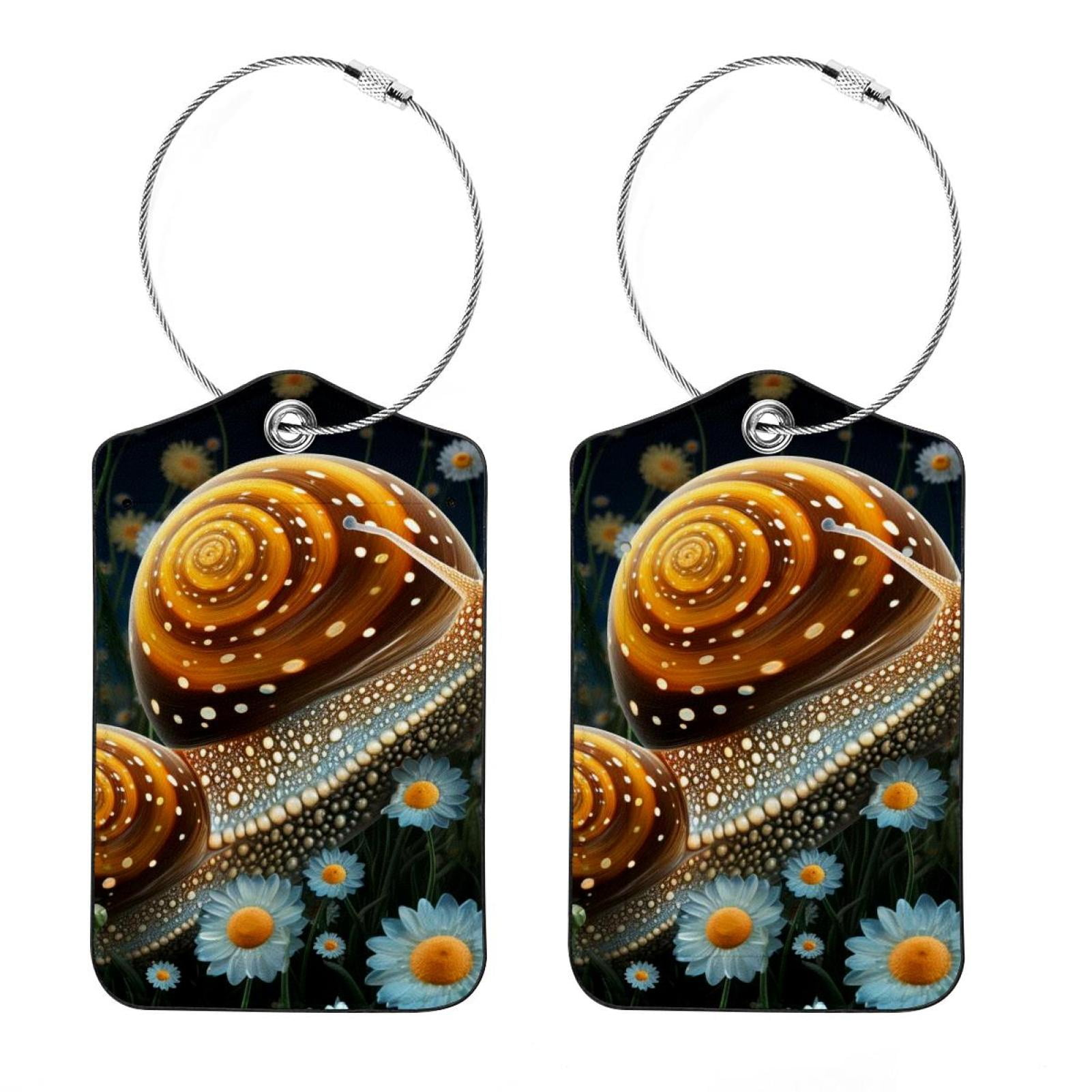 2 Pack of Snail Luggage Tags for Adults Teens,Travel Bag Suitcase ...