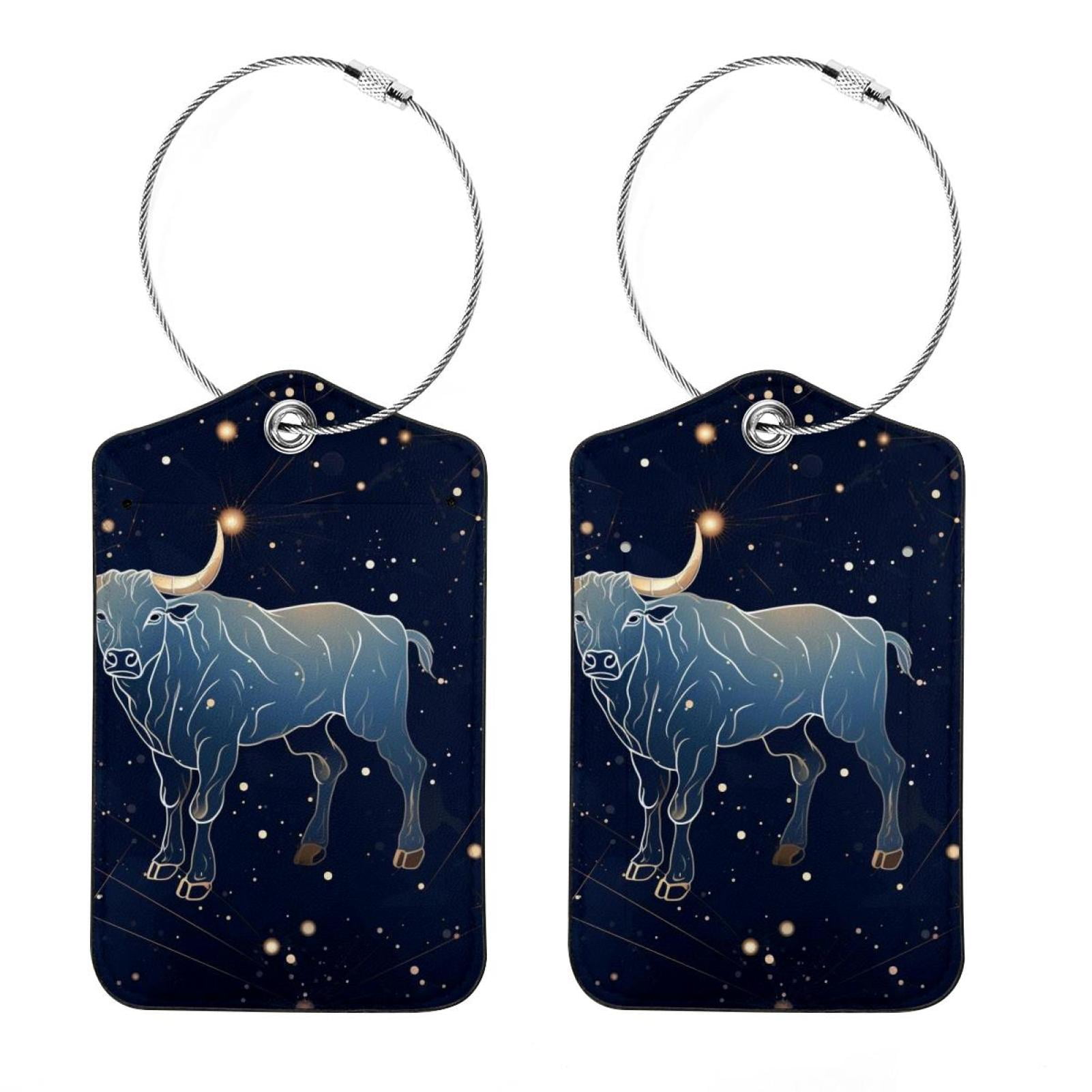 2 Pack of Taurus Luggage Tags for Adults Teens,Travel Bag Suitcase ...