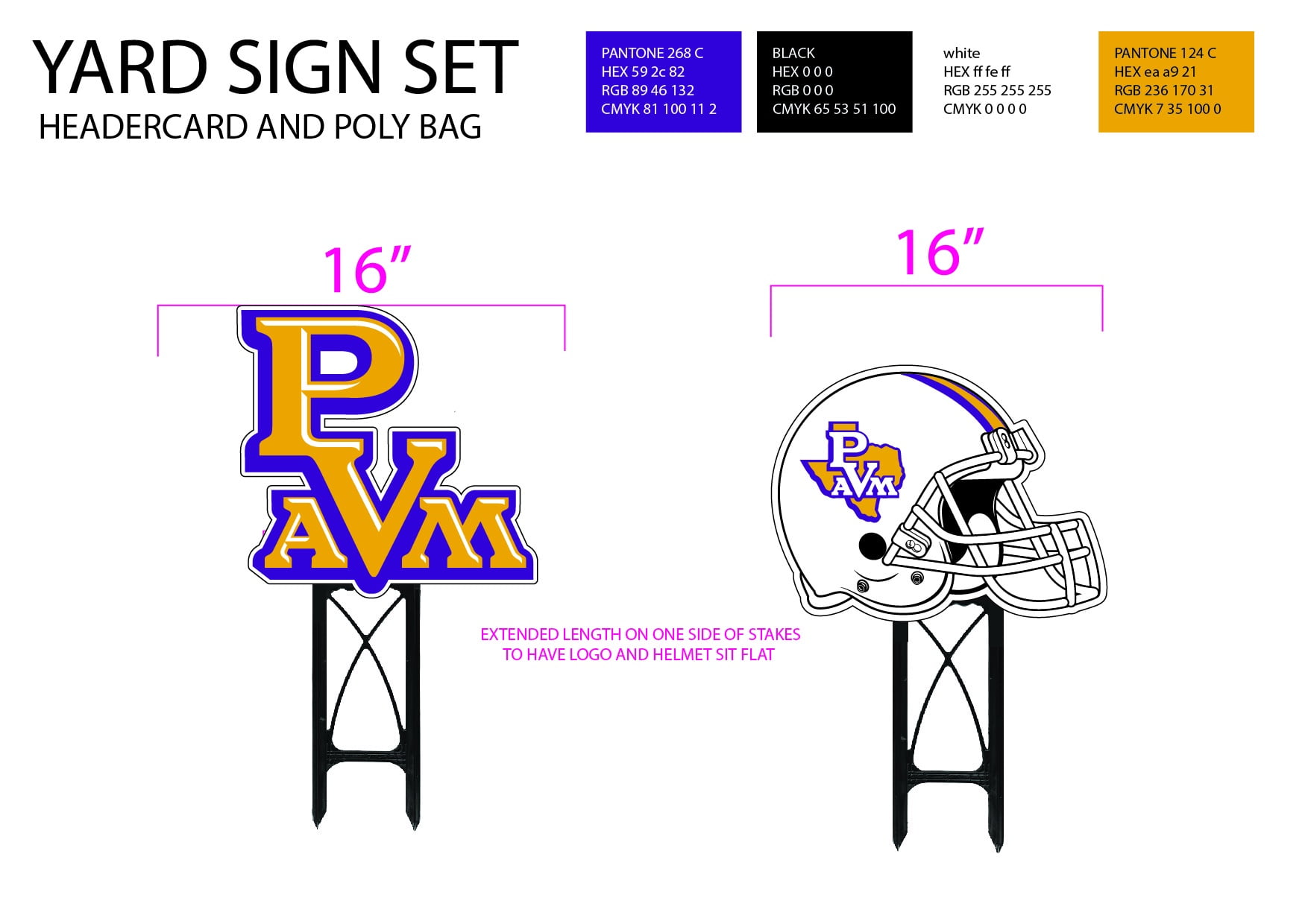NCAA Prairie View A&M Panthers 2 Pack of Team Fandom Yard Signs with ...