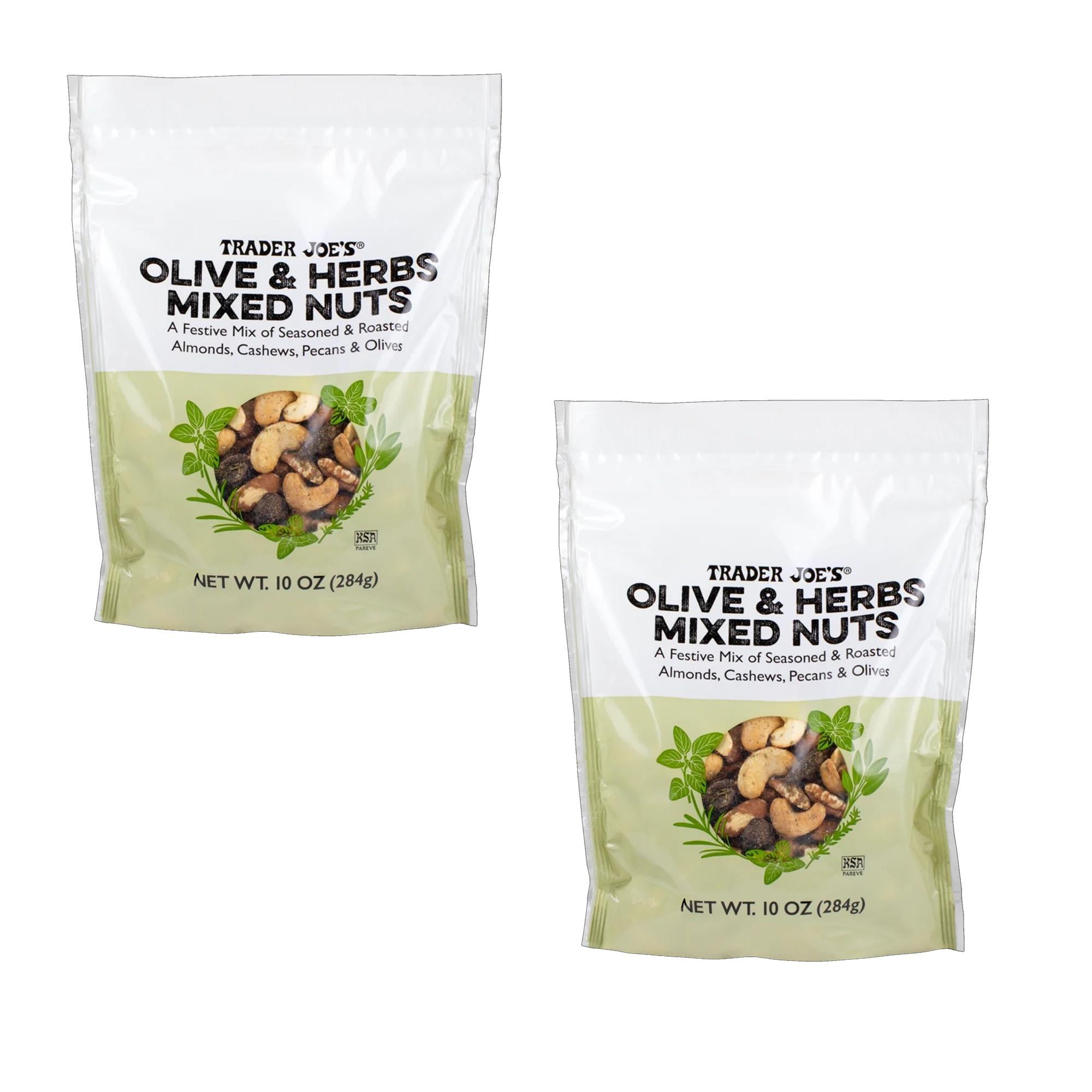 2 Pack of Trader Joe’s Olive & Herbs Mixed Nuts - classic products | 10 ...