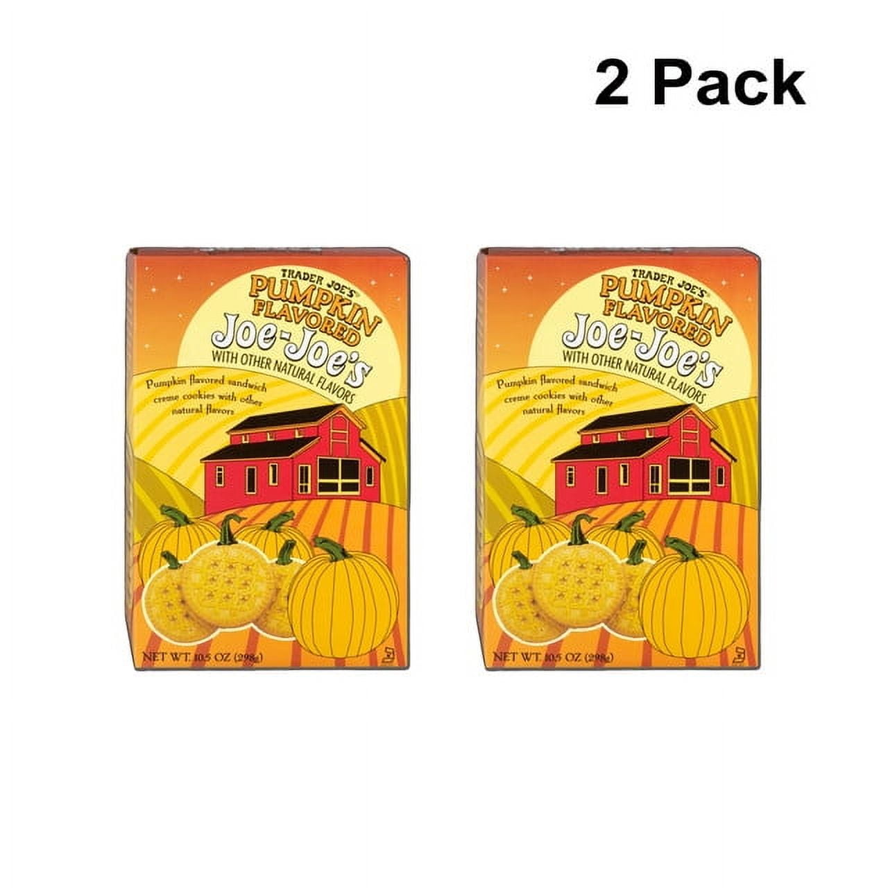 2 Pack of Trader Joe’s Pumpkin Flavored Joe-Joe's Cookies | 10.5 Ounce ...