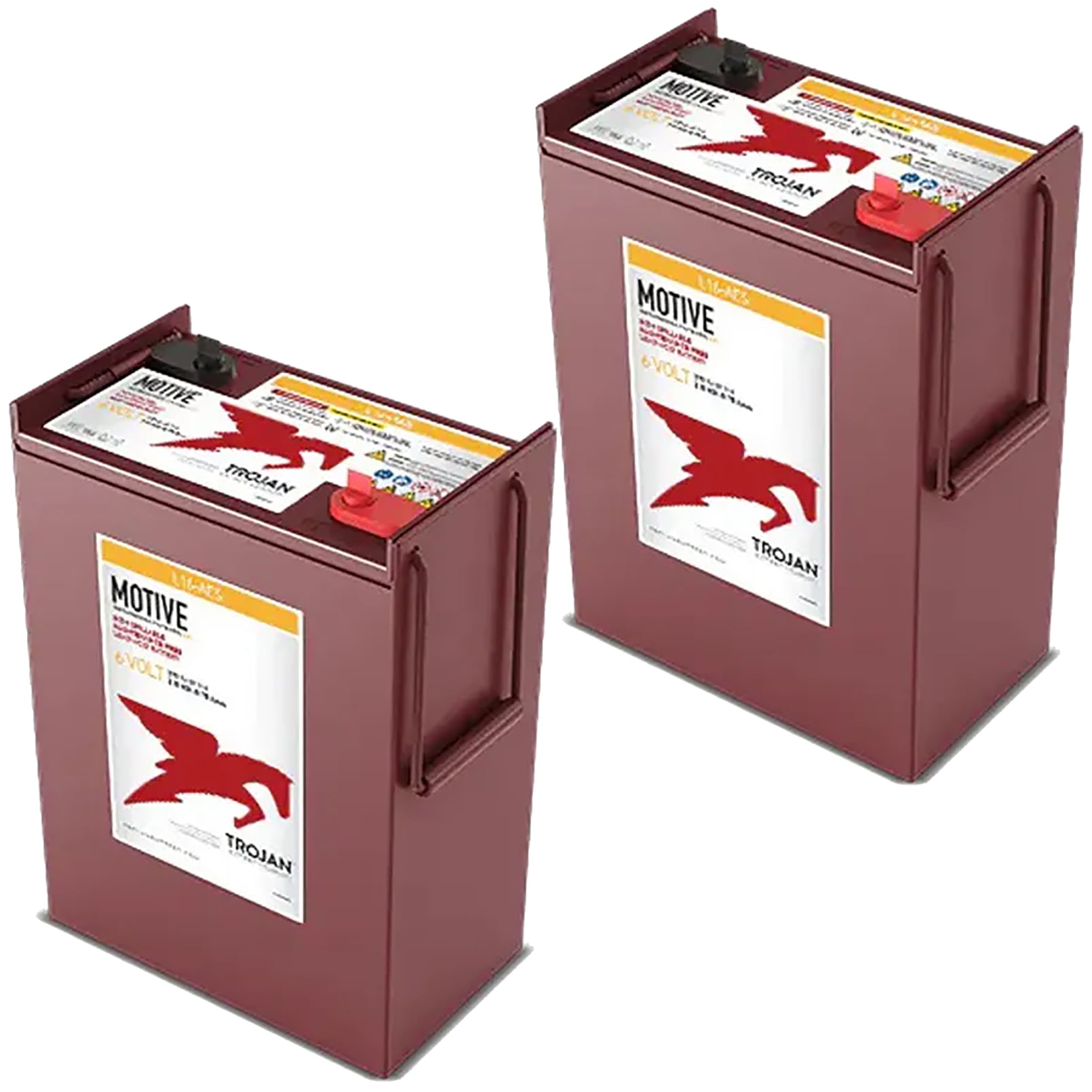 2 Pack of Trojan L16-AES 6V Superior Deep Cycling VRLA AGM Batteries ...