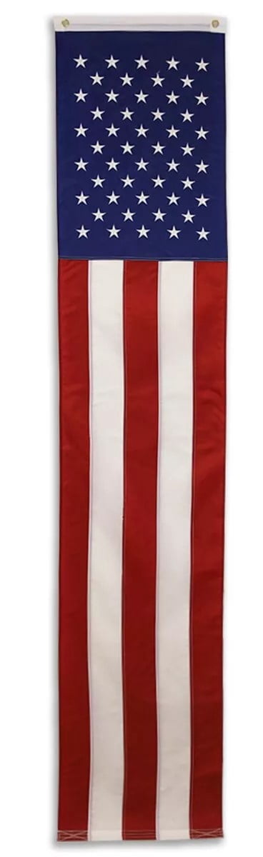 2 Pack of USA American 8'x20" Embroidered Pull Down Flag 600D - Walmart.com