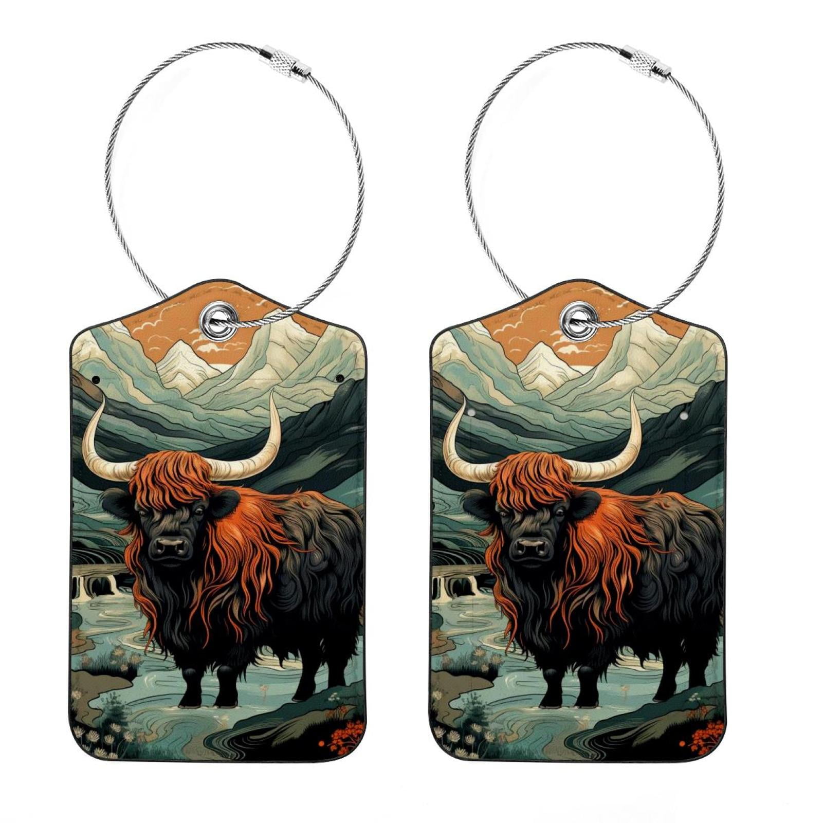 2 Pack of Yak Luggage Tags for Adults Teens,Travel Bag Suitcase Labels ...
