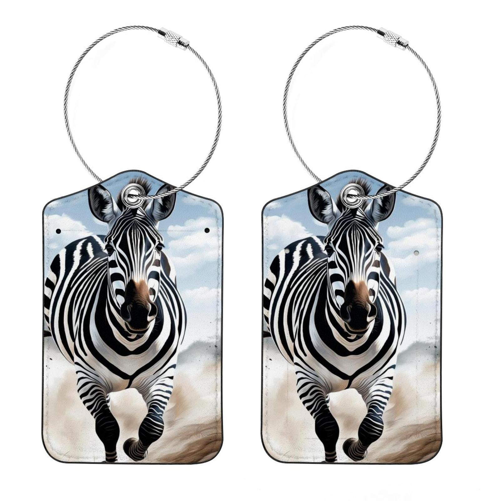 2 Pack of Zebra Luggage Tags for Adults Teens,Travel Bag Suitcase ...