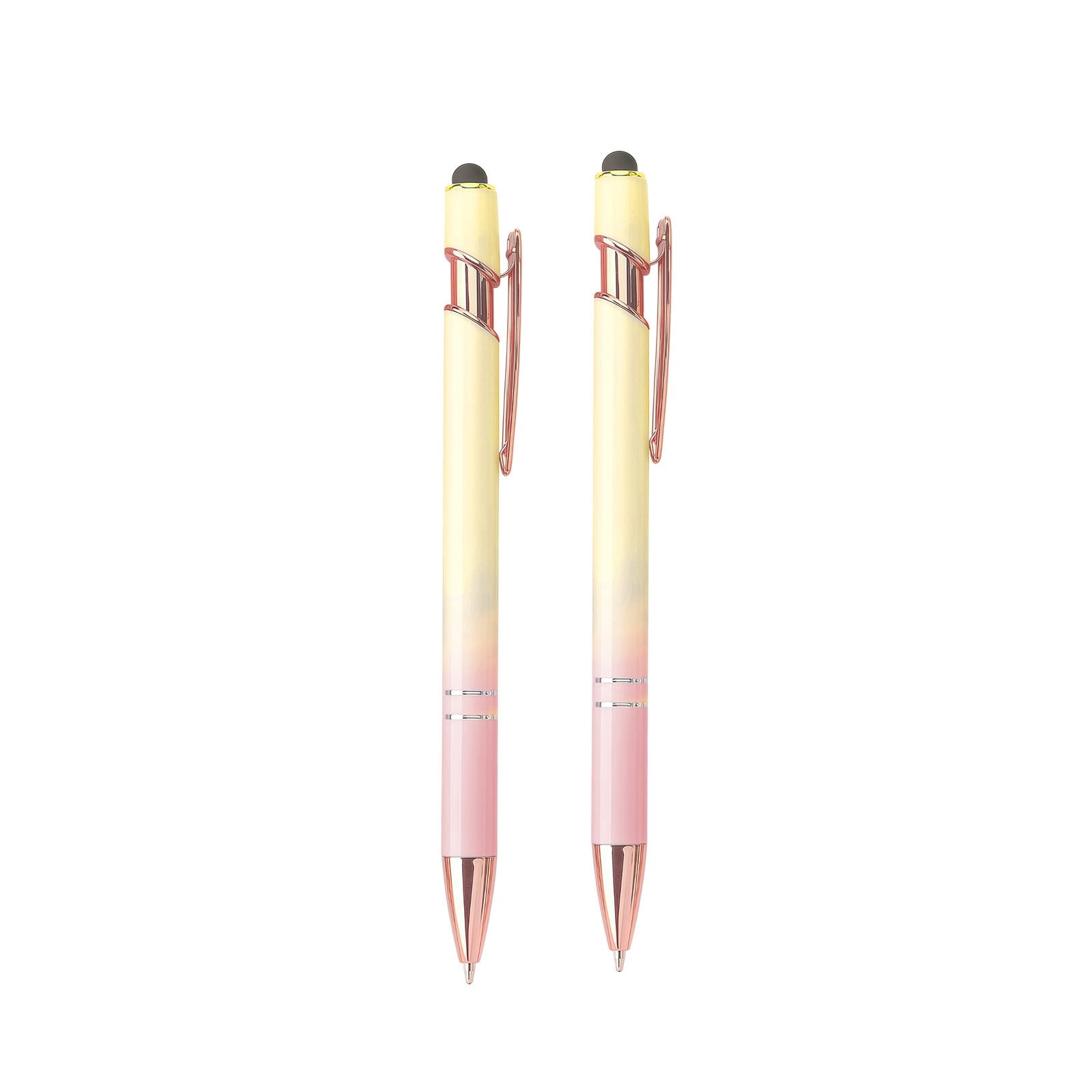 2 Pack pens with stylus tips,Ballpoint Pen 2-in-1 Stylus Retractable ...