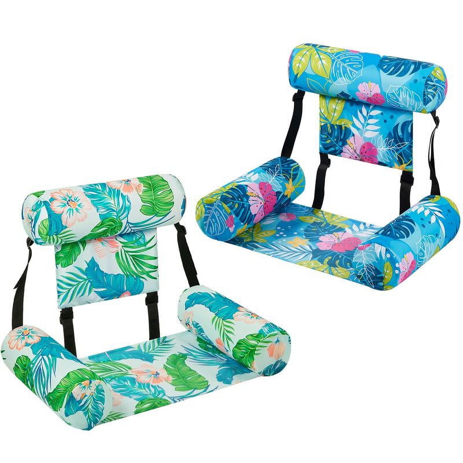2 Pack pool floats with cupholder for Adults Fabric Inflatable pool ...