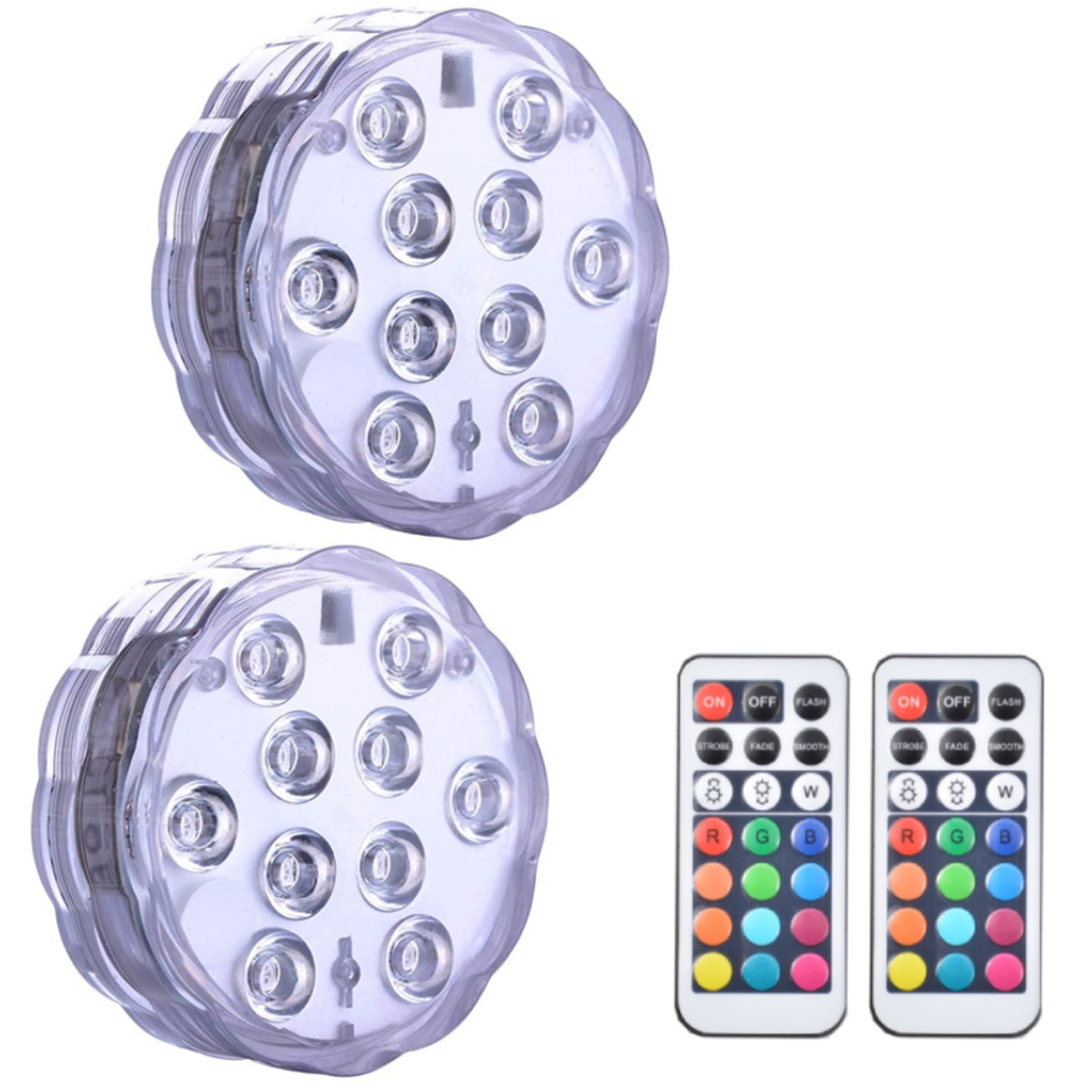 2 Pack pool lights ,Above Ground Pool Light Led Submersible, IP68 Waterproof Inground Pool Light ...