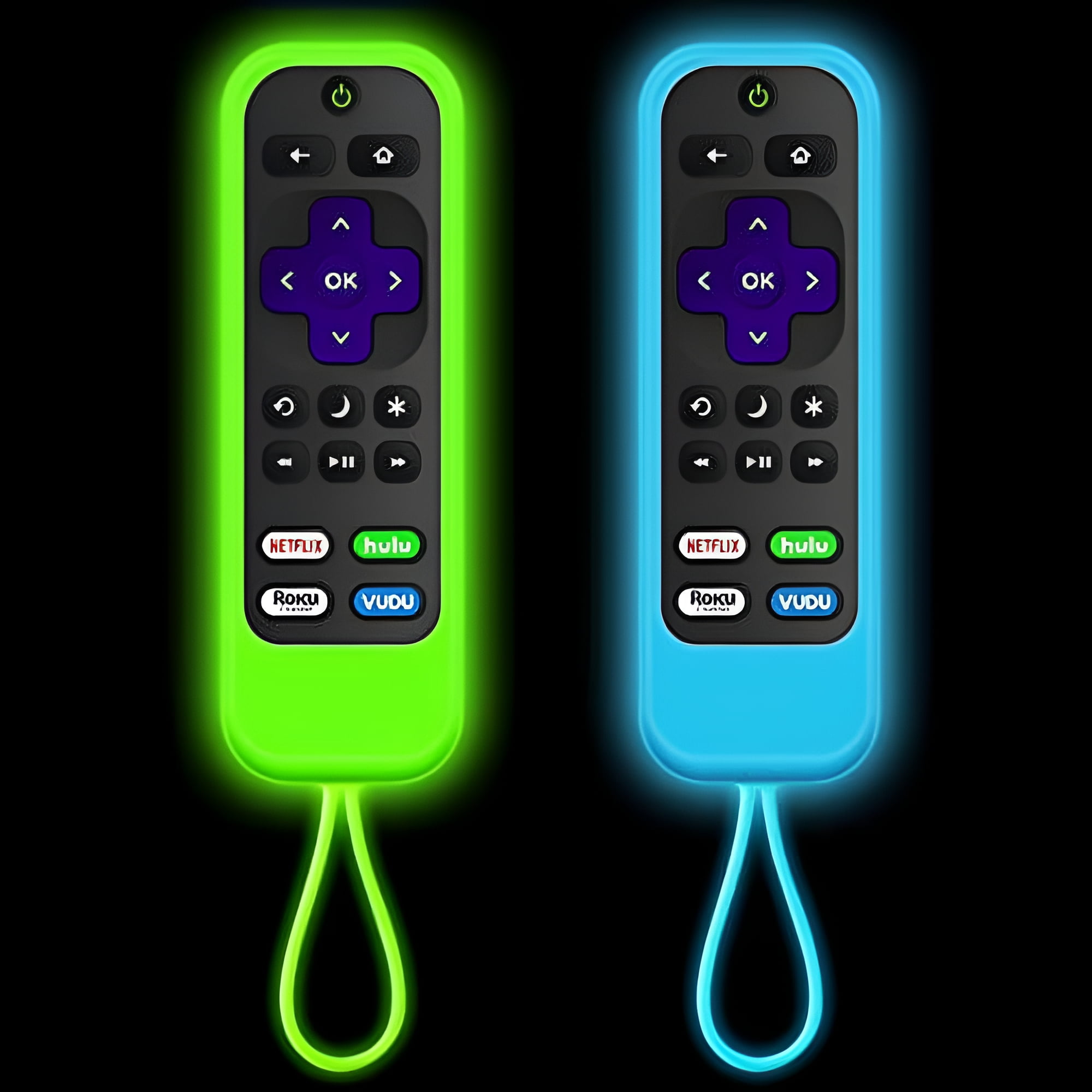 2 Pack Silicone Roku Remote Covers, Compatible with TCL, Hisense ...