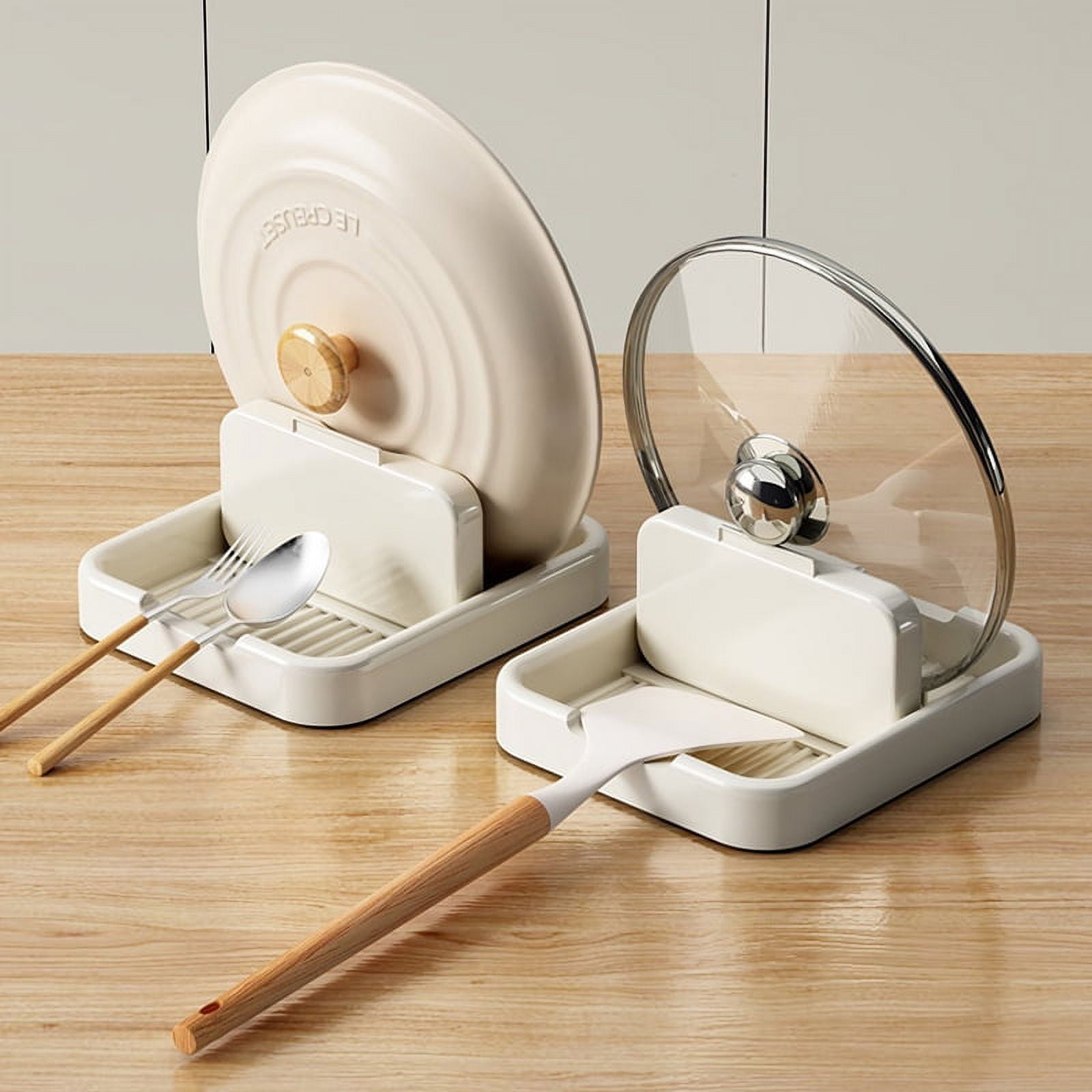 2 Pack Multifunctional Kitchen Spoon Rest - Stove Top Pot Lid and ...