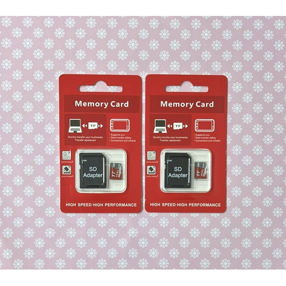 2 Pack x 1 TB Micro SD Memory TF Card with Adapter, Universal ...