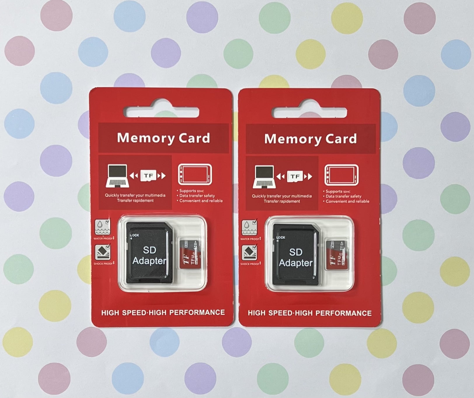 2 Pack x Universal SD Micro Memory Card (1 TB) with Adapter, Data ...